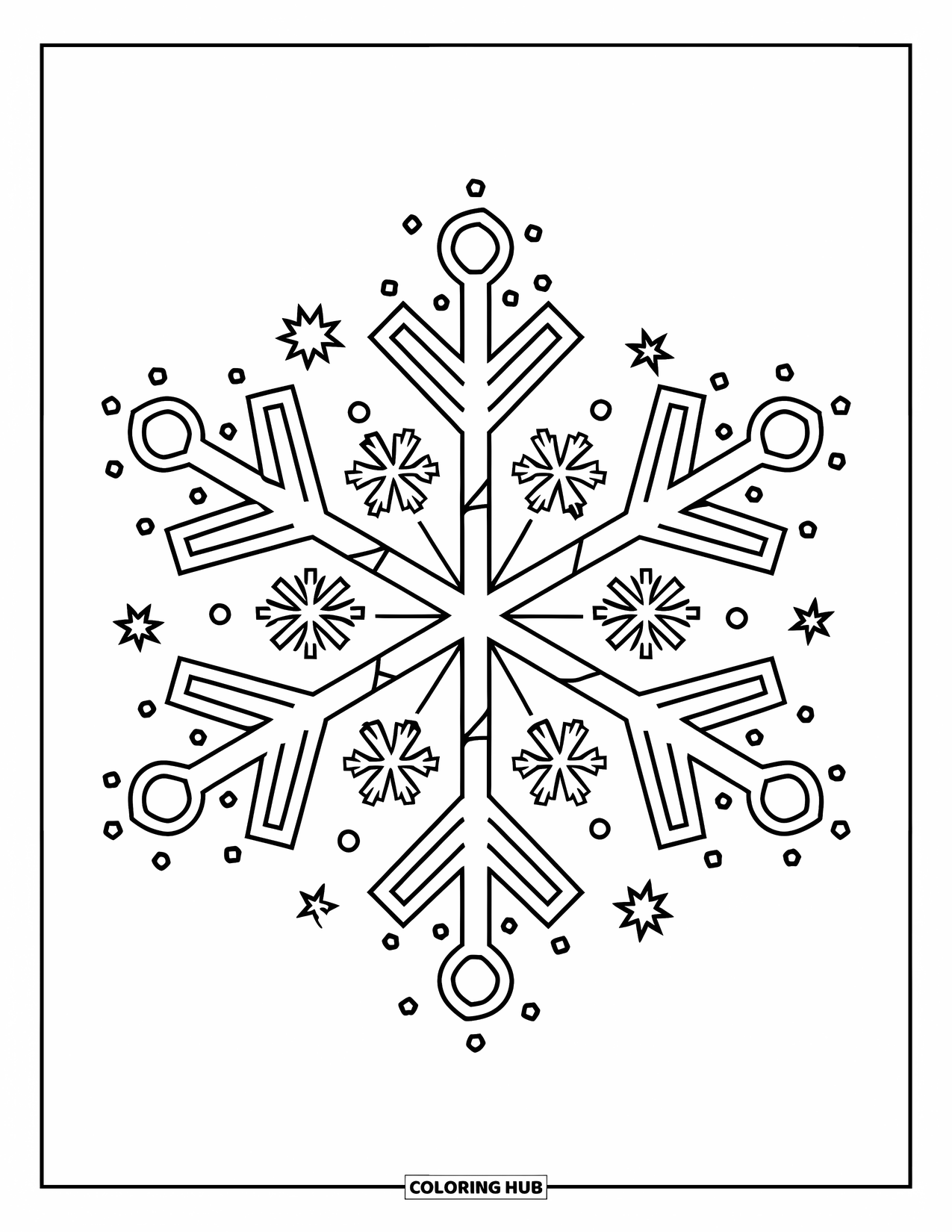 105 Snowflake Coloring Pages For Kids Adults Free 105 Snowflake Coloring Pages For Kids Adults Free