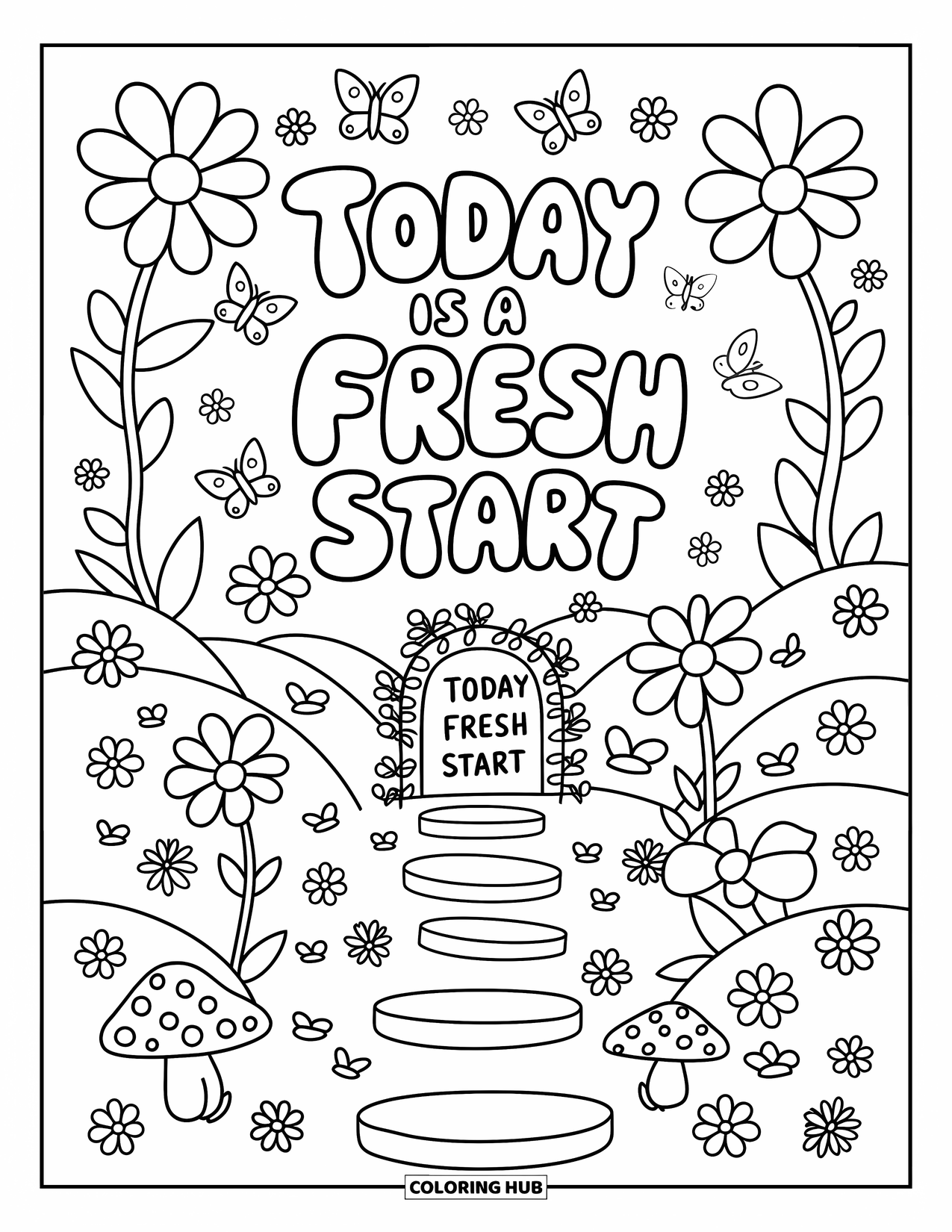 115+ Affirmation Coloring Pages for Kids & Adults (Free Printable PDFs)