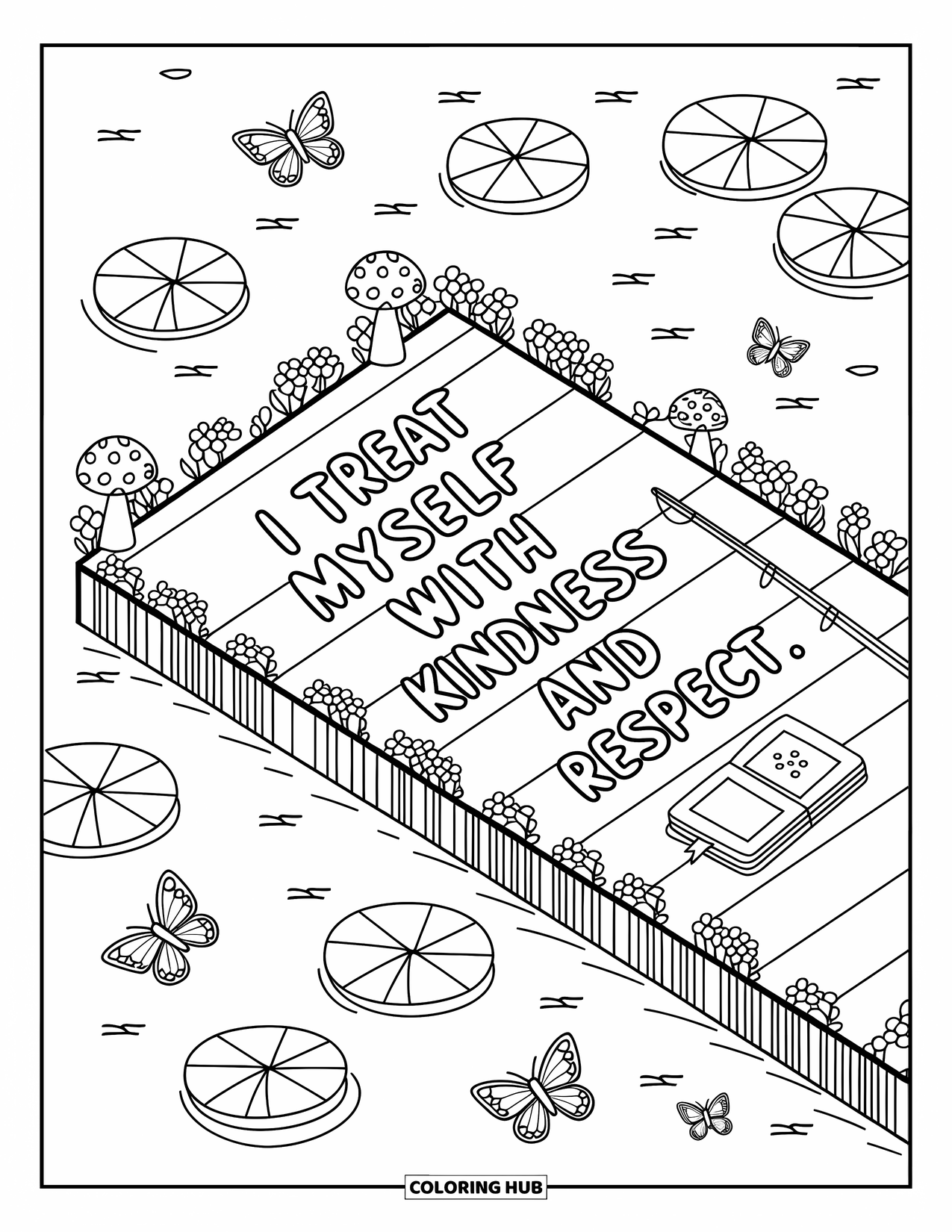 115+ Affirmation Coloring Pages for Kids & Adults (Free Printable PDFs)