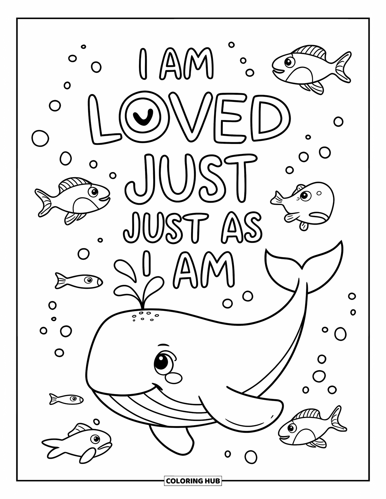 115+ Affirmation Coloring Pages for Kids & Adults (Free Printable PDFs)