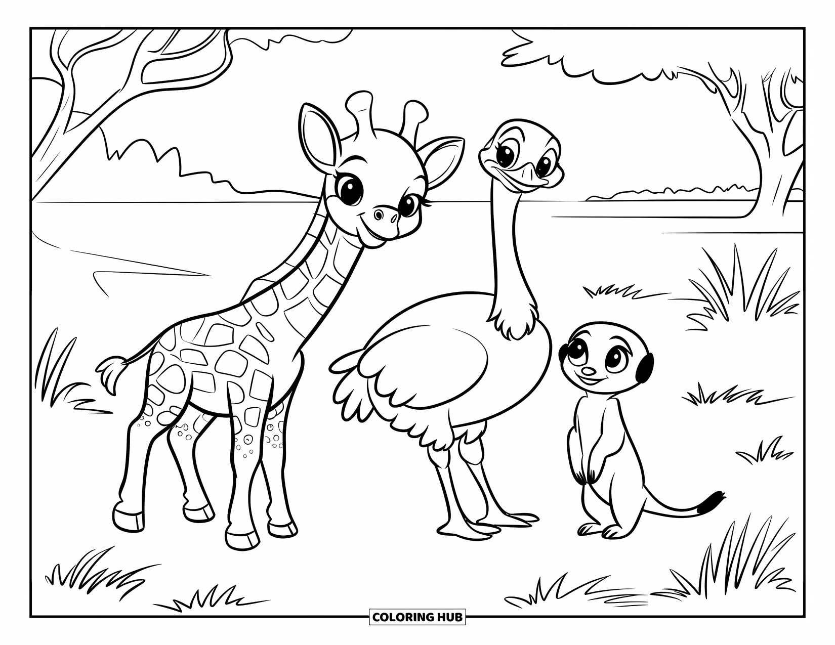 165+ Baby Animal Coloring Pages for Kids & Adults (Free Printable PDFs)