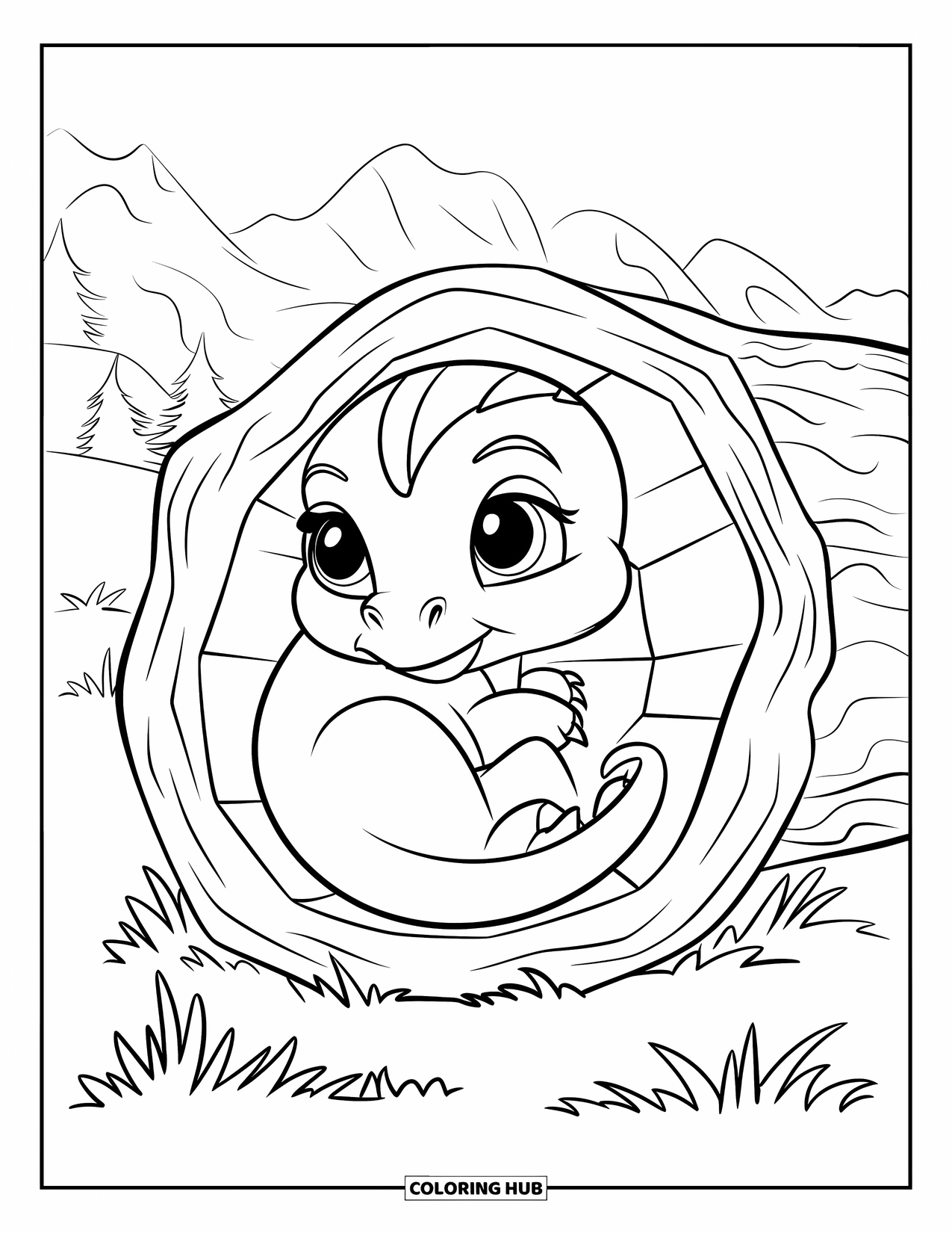 80+ Baby Dinosaur Coloring Pages for Kids & Adults (Free Printable PDFs)