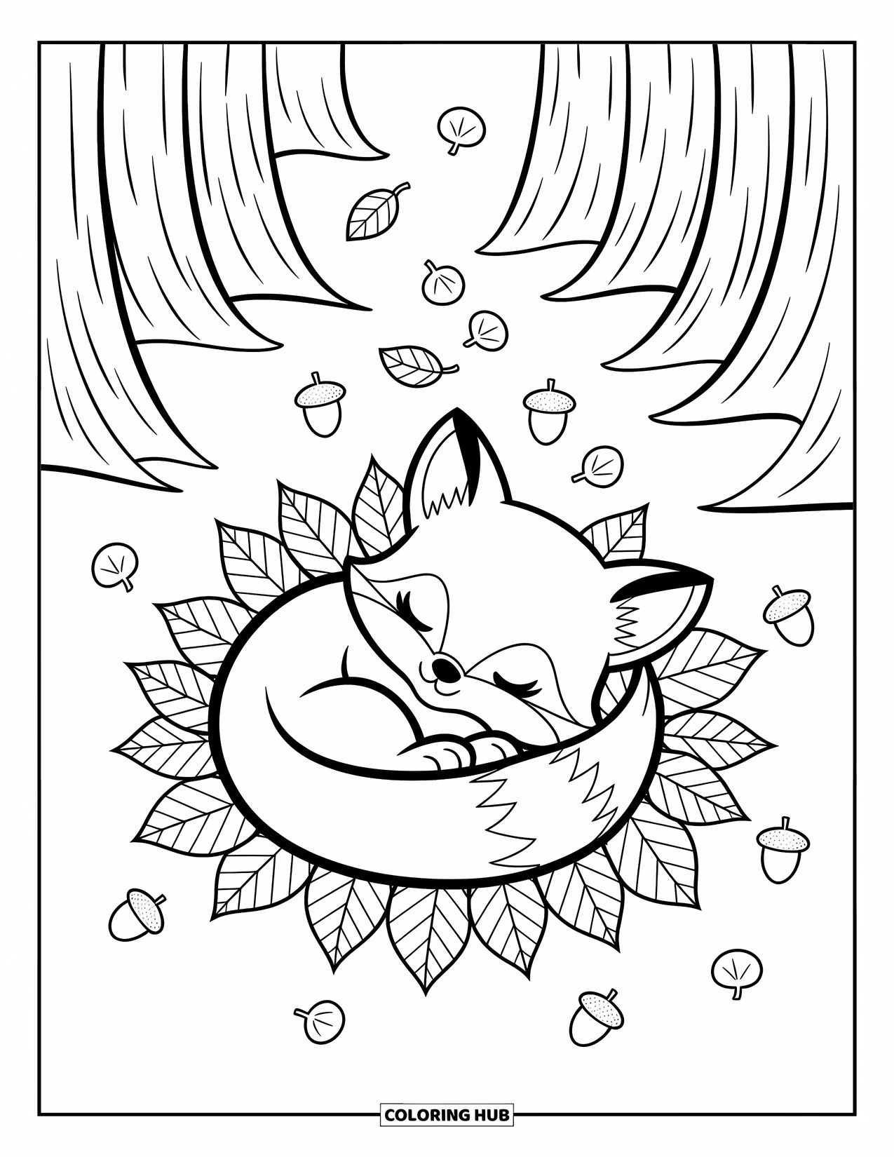 75+ Baby Fox Coloring Pages for Kids & Adults (Free Printable PDFs)