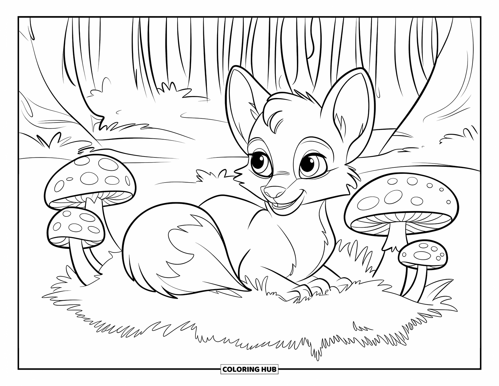 75+ Baby Fox Coloring Pages for Kids & Adults (Free Printable PDFs)