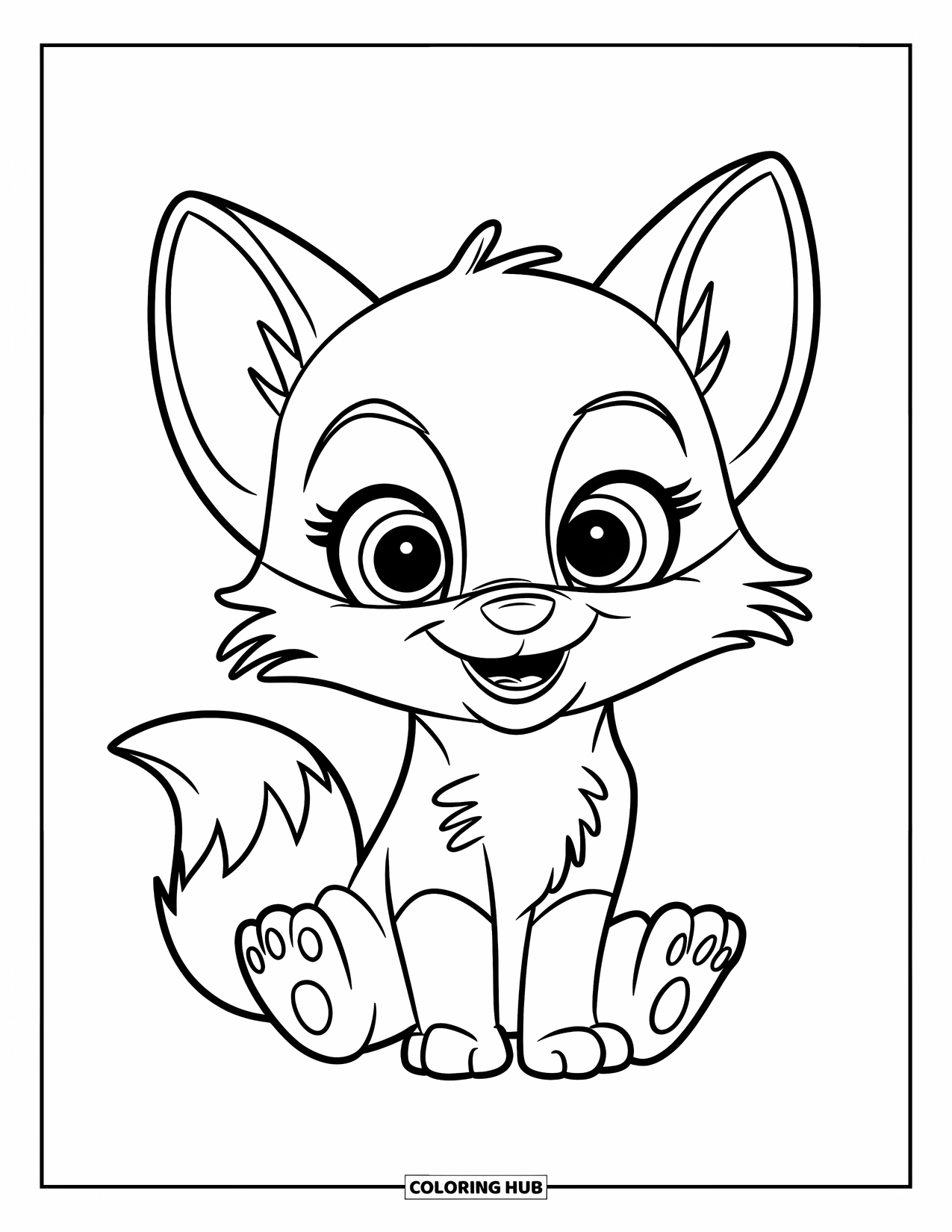 75+ Baby Fox Coloring Pages for Kids & Adults (Free Printable PDFs)