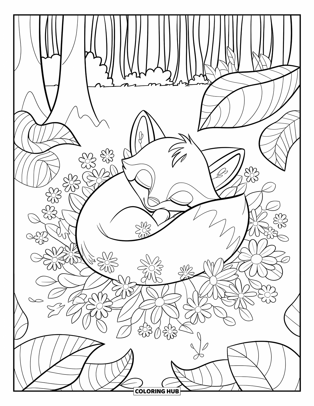 75+ Baby Fox Coloring Pages for Kids & Adults (Free Printable PDFs)