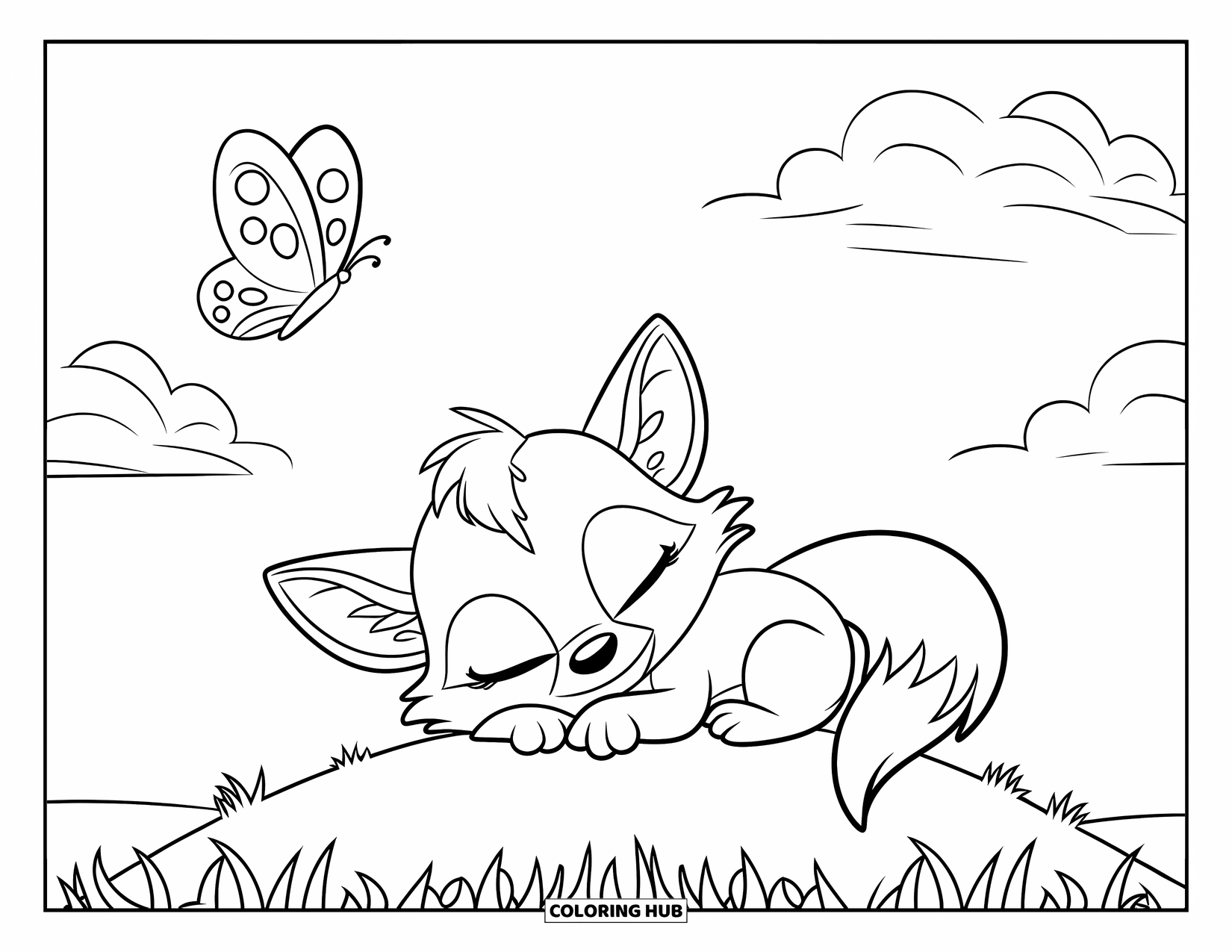 75+ Baby Fox Coloring Pages for Kids & Adults (Free Printable PDFs)