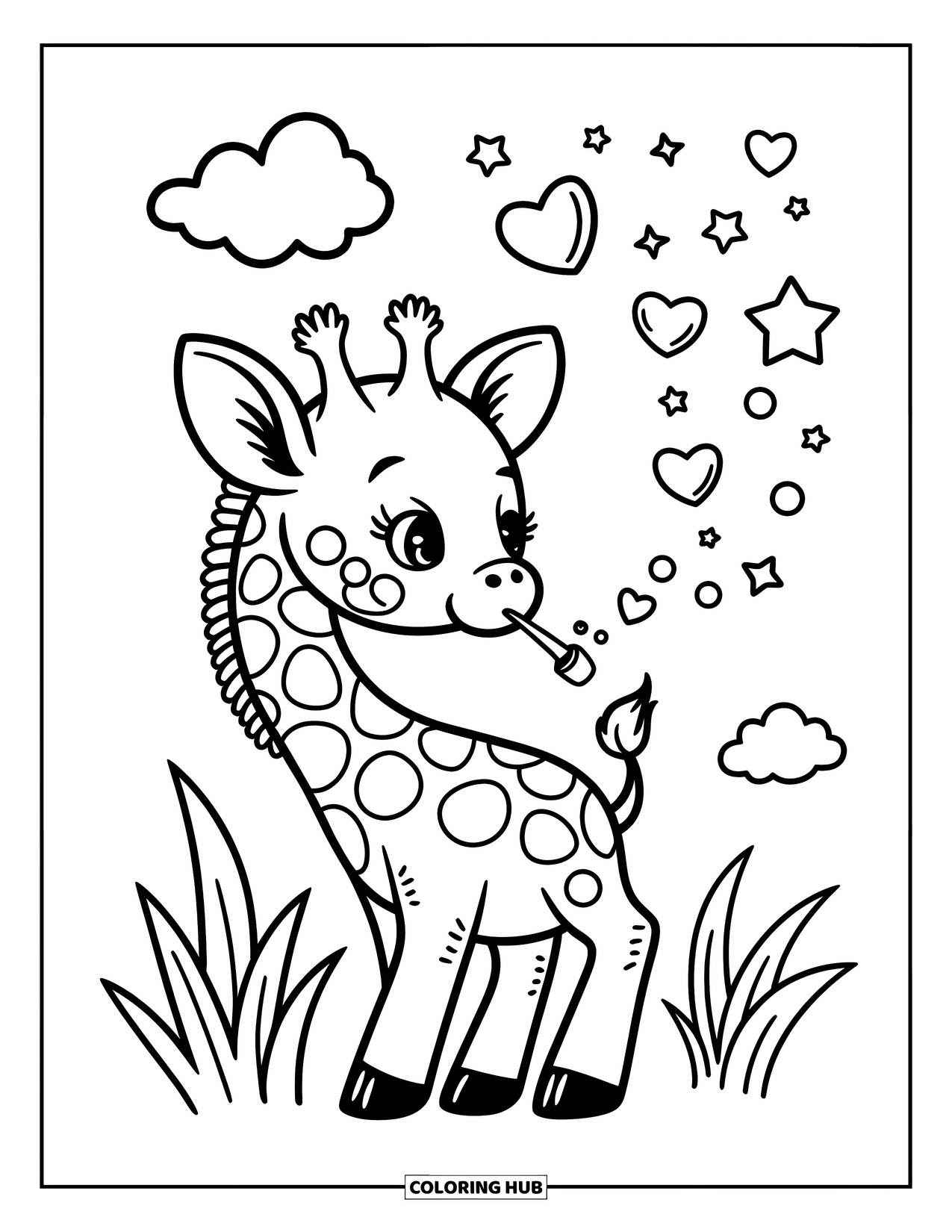 80+ Baby Giraffe Coloring Pages for Kids & Adults (Free Printable PDFs)