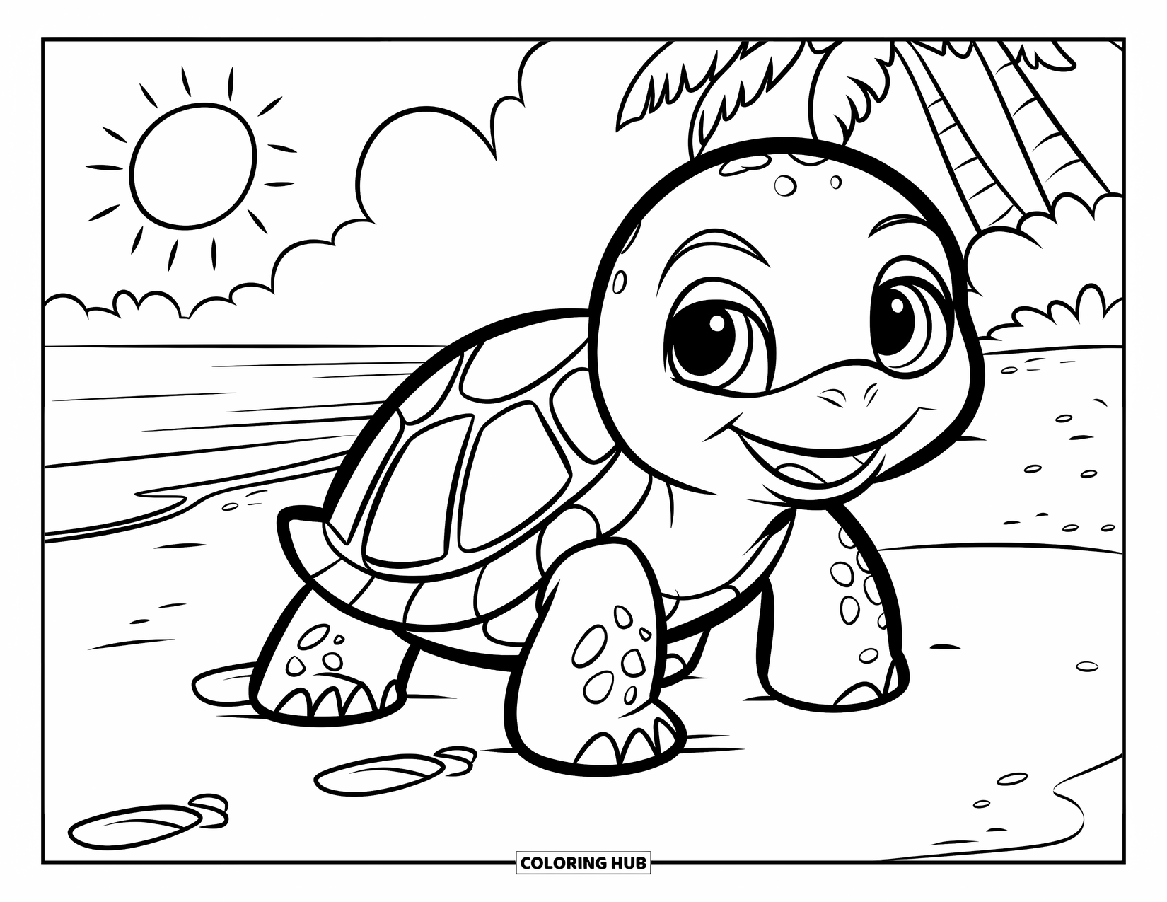 75+ Baby Turtle Coloring Pages for Kids & Adults (Free Printable PDFs)