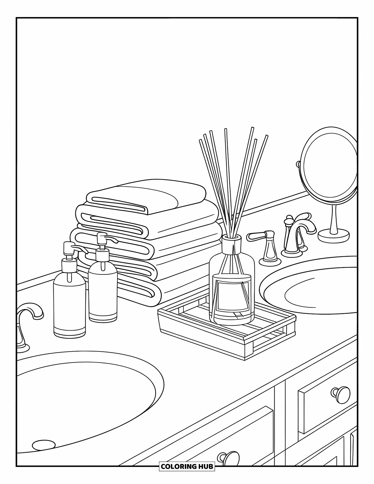 70+ Bathroom Coloring Pages for Kids & Adults (Free Printable PDFs)