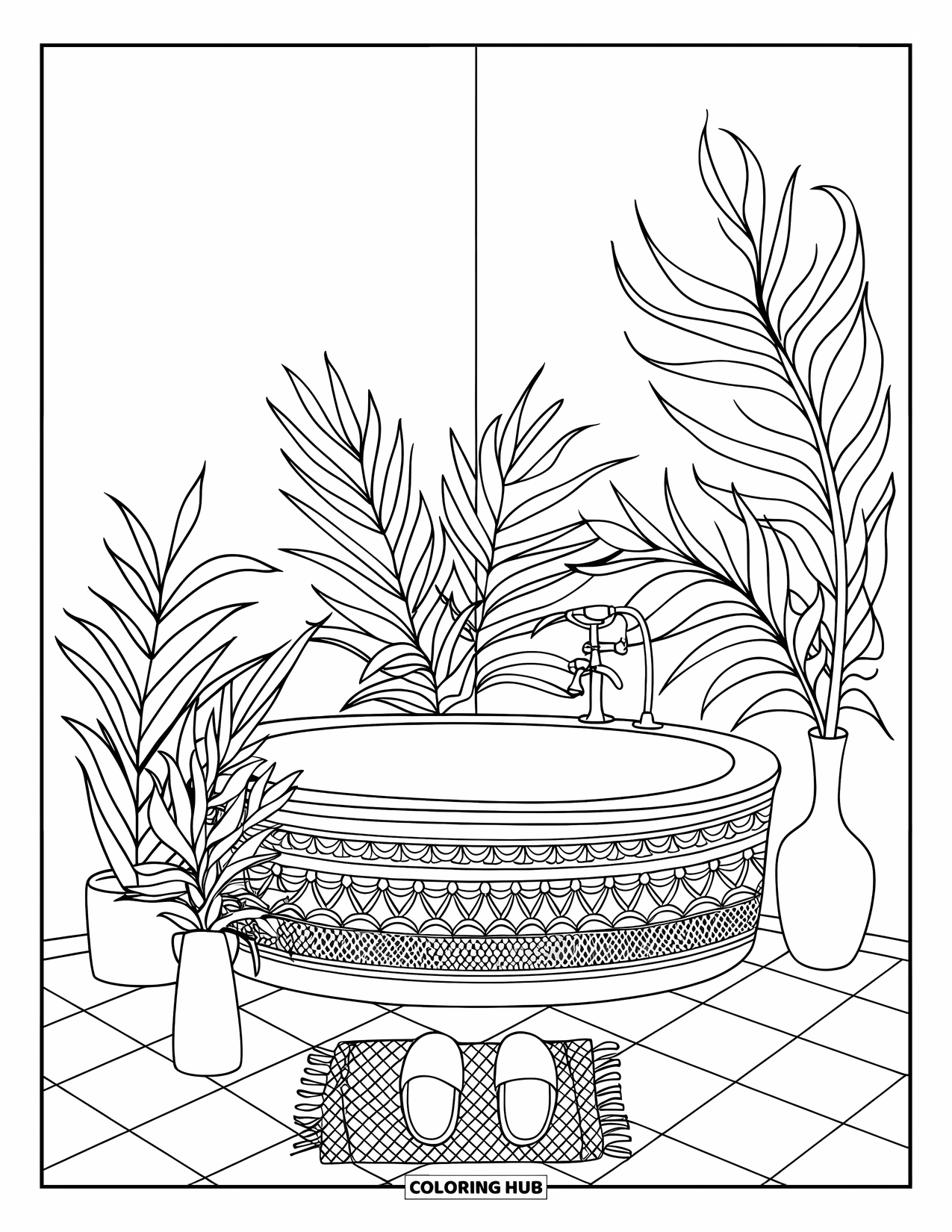 70+ Bathroom Coloring Pages for Kids & Adults (Free Printable PDFs)