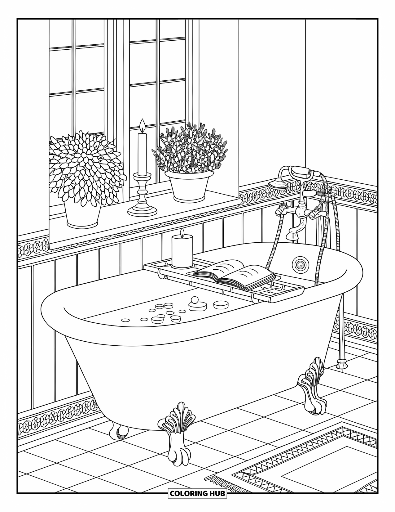 70+ Bathroom Coloring Pages for Kids & Adults (Free Printable PDFs)