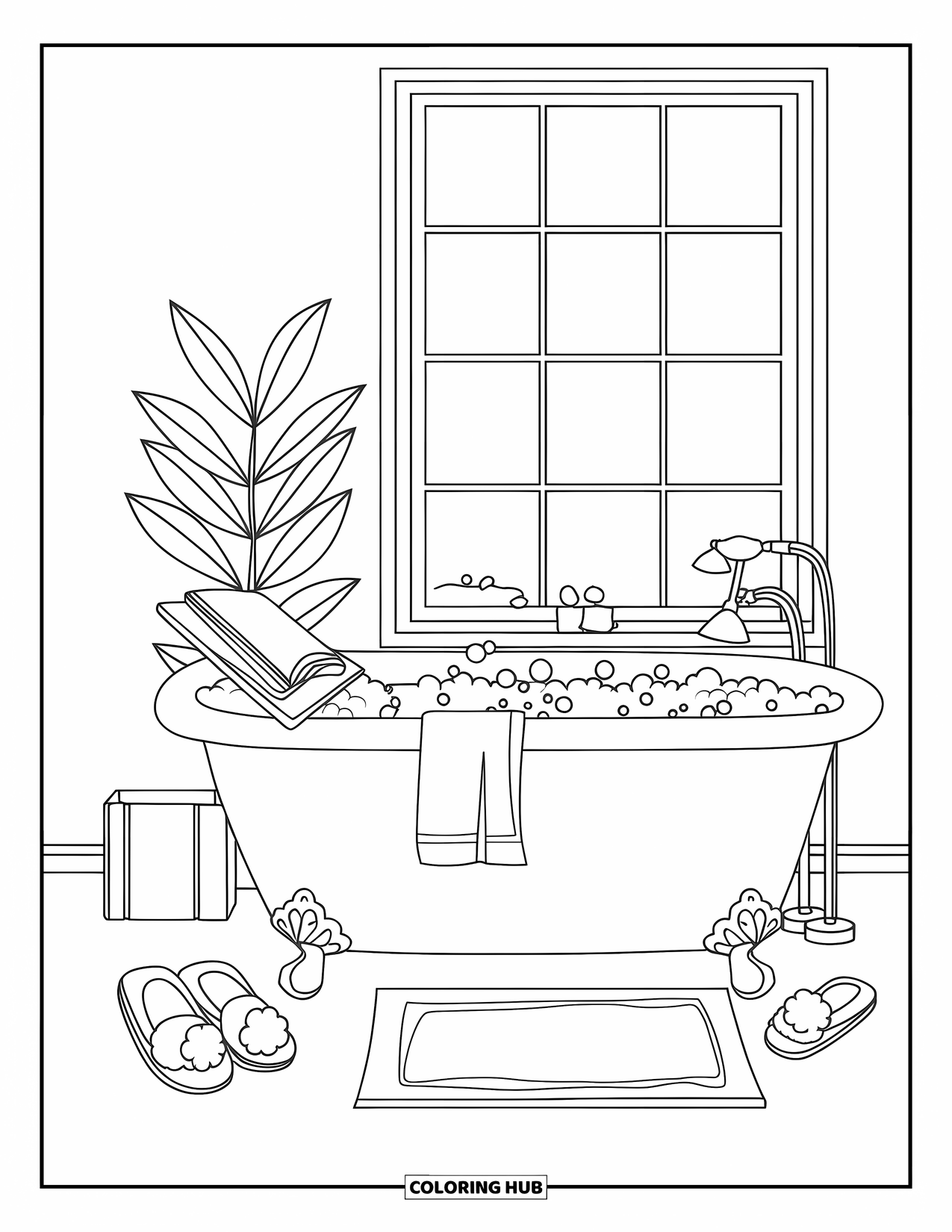 70+ Bathroom Coloring Pages for Kids & Adults (Free Printable PDFs)