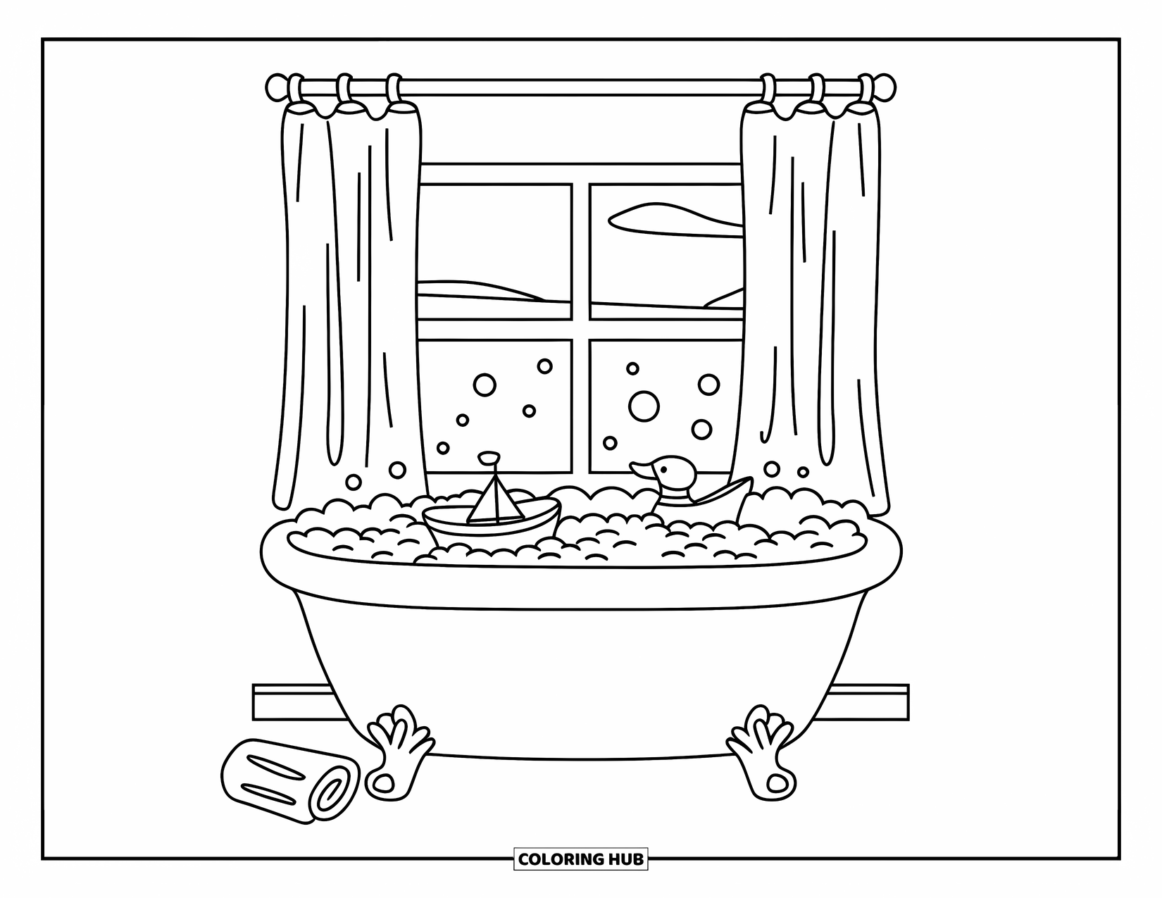 70+ Bathroom Coloring Pages for Kids & Adults (Free Printable PDFs)
