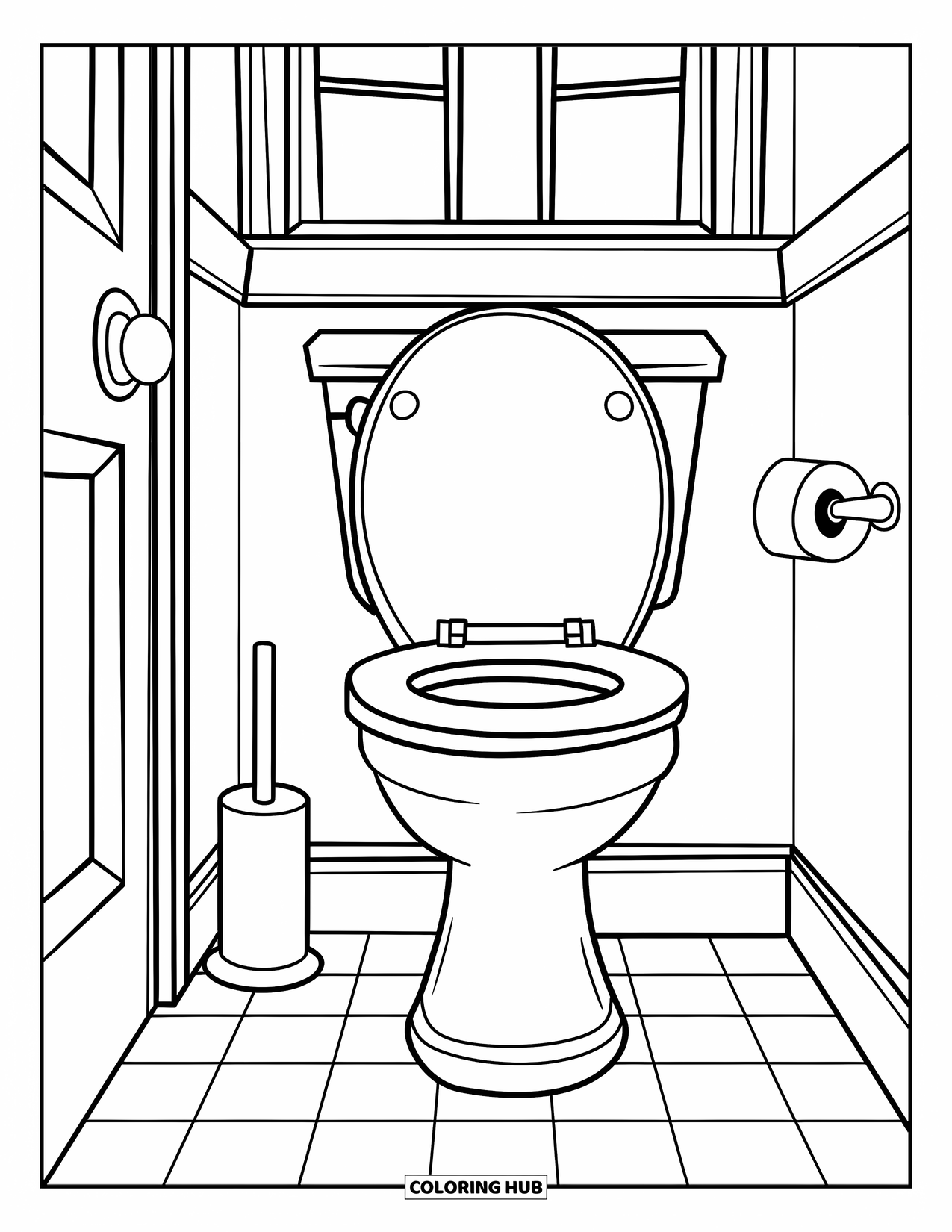 70+ Bathroom Coloring Pages for Kids & Adults (Free Printable PDFs)