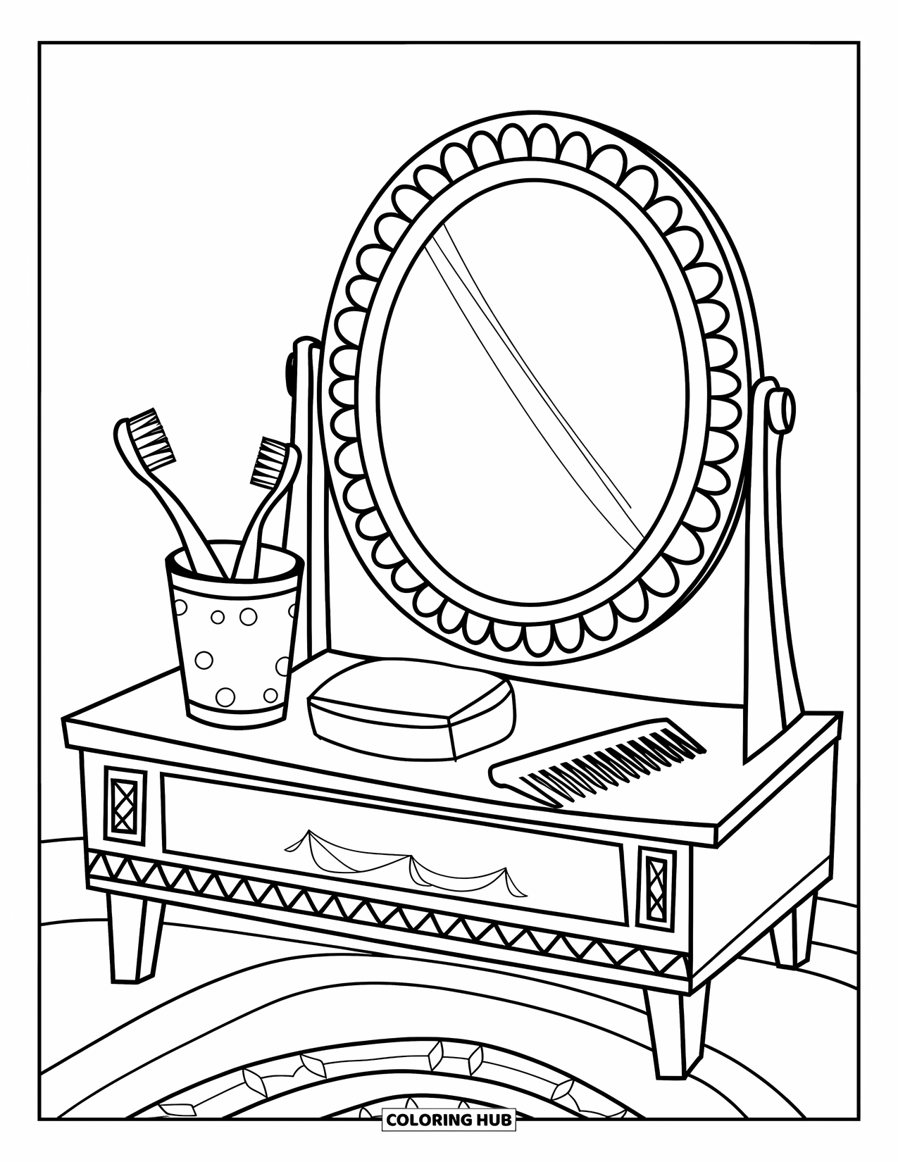 70+ Bathroom Coloring Pages for Kids & Adults (Free Printable PDFs)