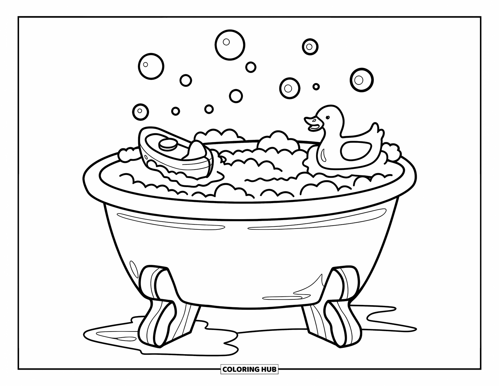 70+ Bathroom Coloring Pages for Kids & Adults (Free Printable PDFs)