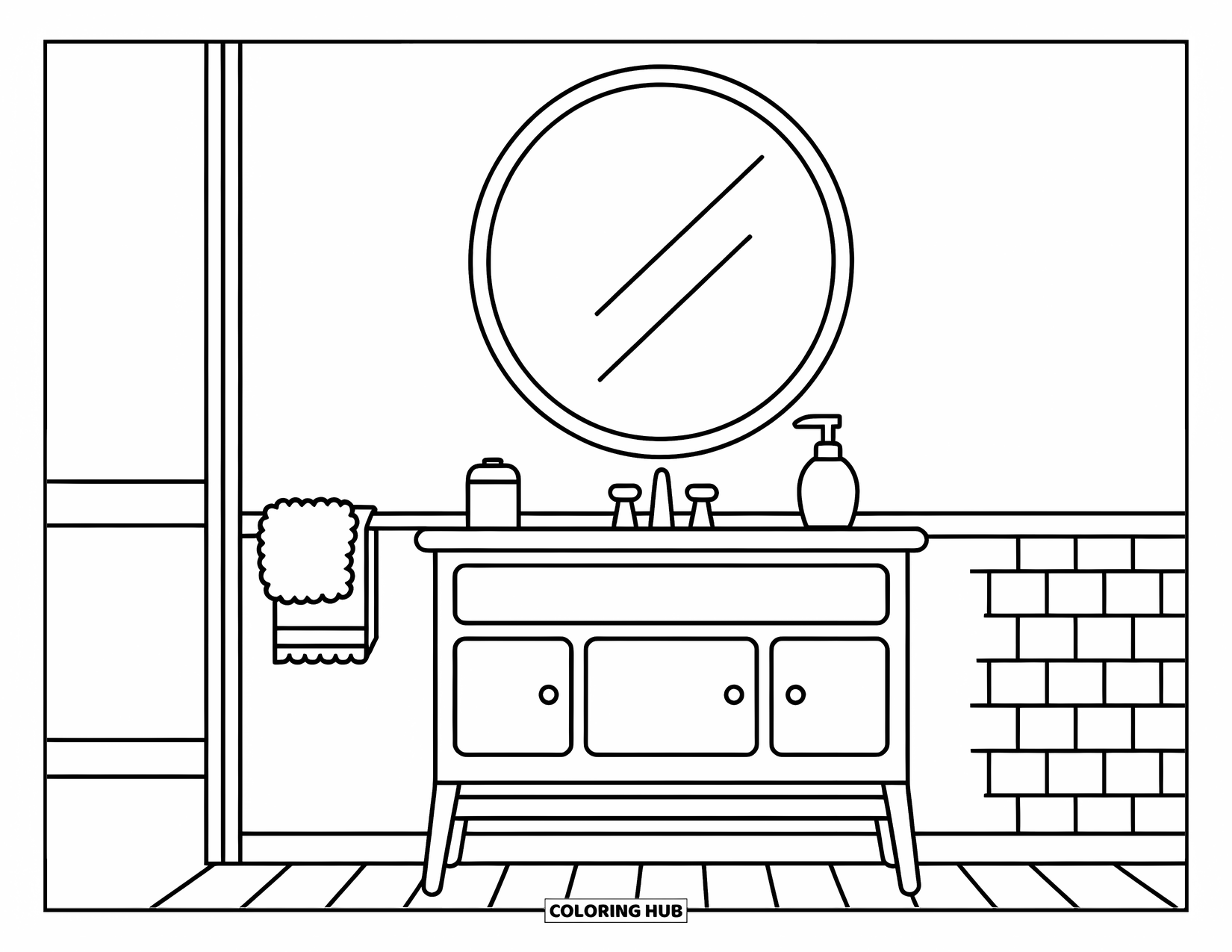 70+ Bathroom Coloring Pages for Kids & Adults (Free Printable PDFs)