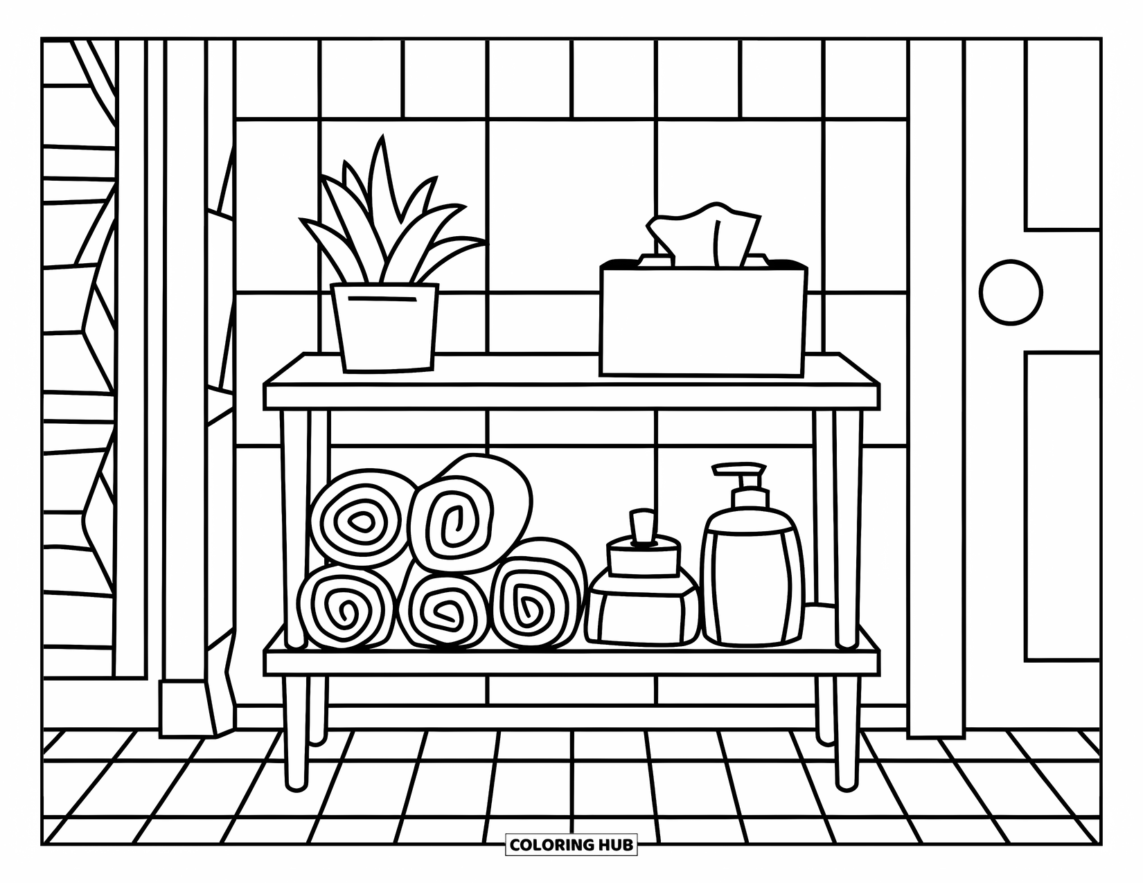 70+ Bathroom Coloring Pages for Kids & Adults (Free Printable PDFs)