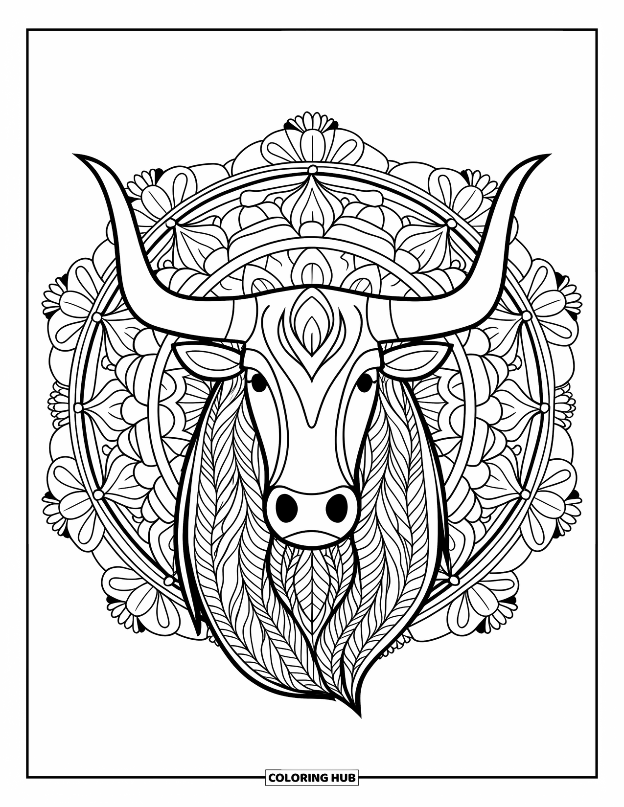 90+ Bull Coloring Pages for Kids & Adults (Free Printable PDFs)