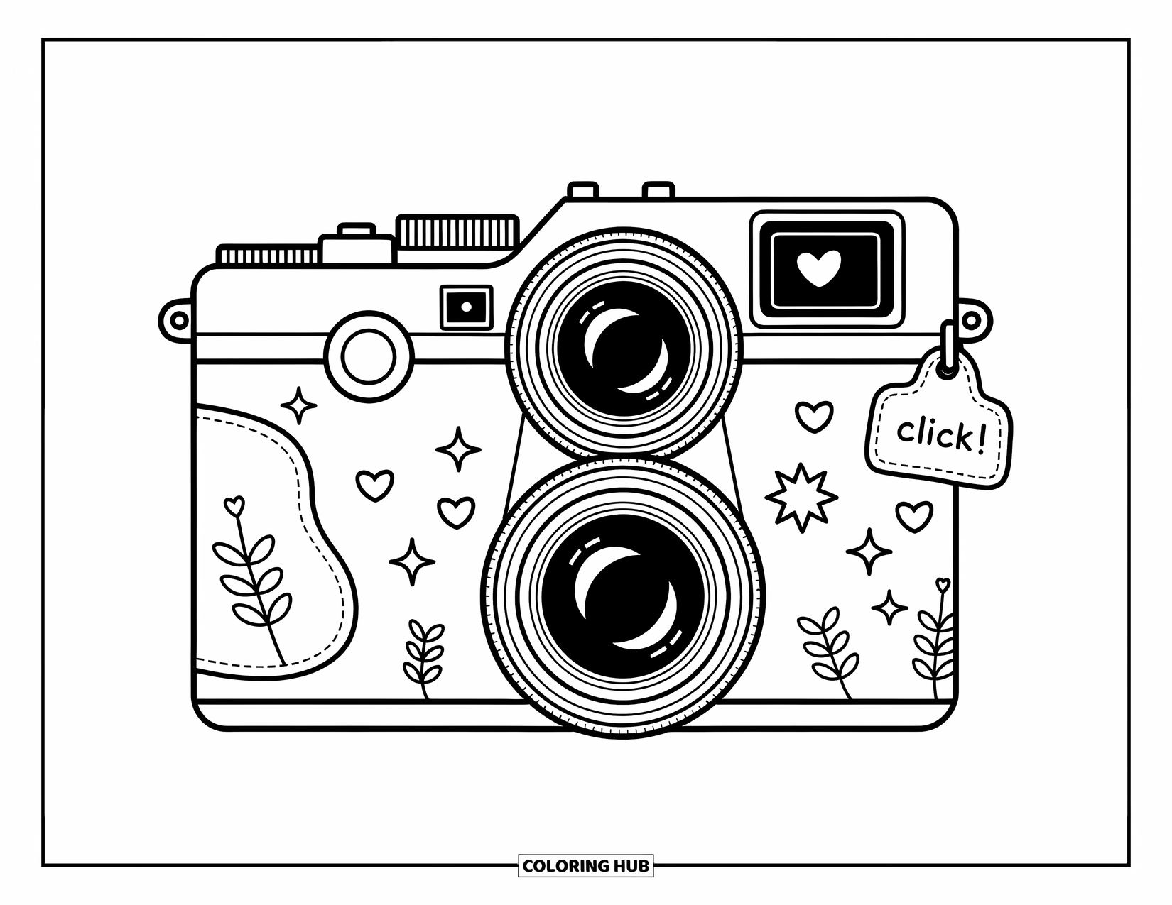 70+ Camera Coloring Pages for Kids & Adults (Free Printable PDFs)