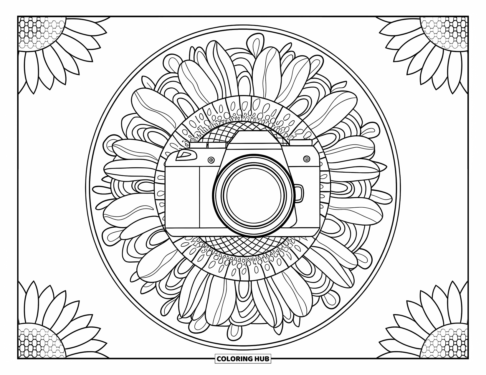 70+ Camera Coloring Pages for Kids & Adults (Free Printable PDFs)
