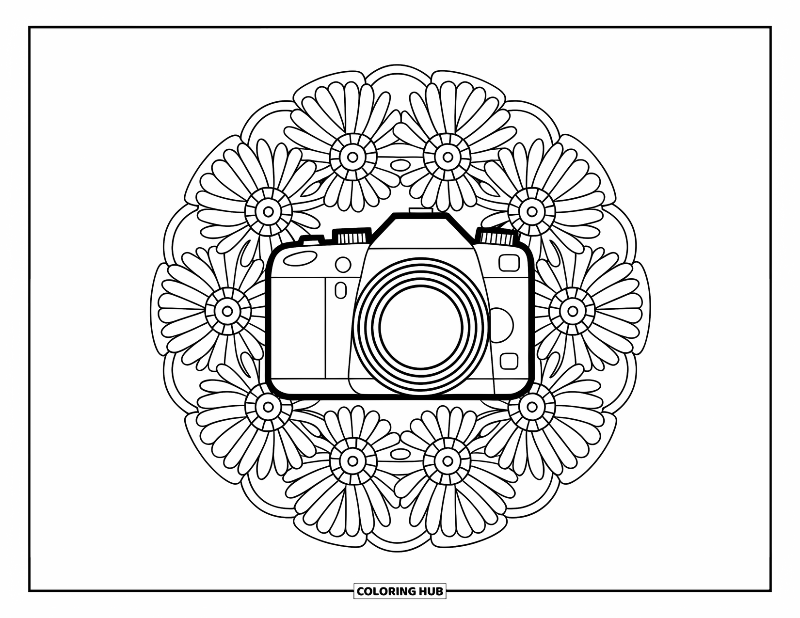 70+ Camera Coloring Pages for Kids & Adults (Free Printable PDFs)