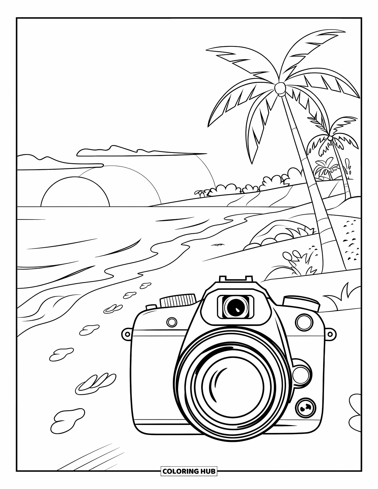 70+ Camera Coloring Pages for Kids & Adults (Free Printable PDFs)