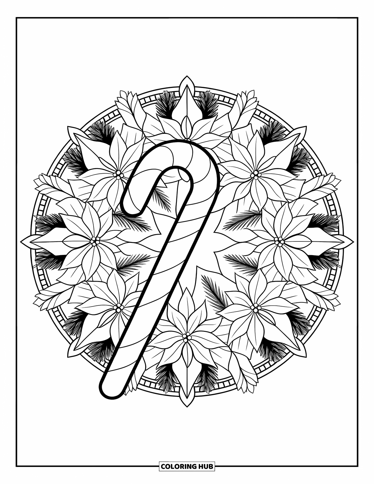 105+ Candy Cane Coloring Pages for Kids & Adults (Free Printable PDFs)