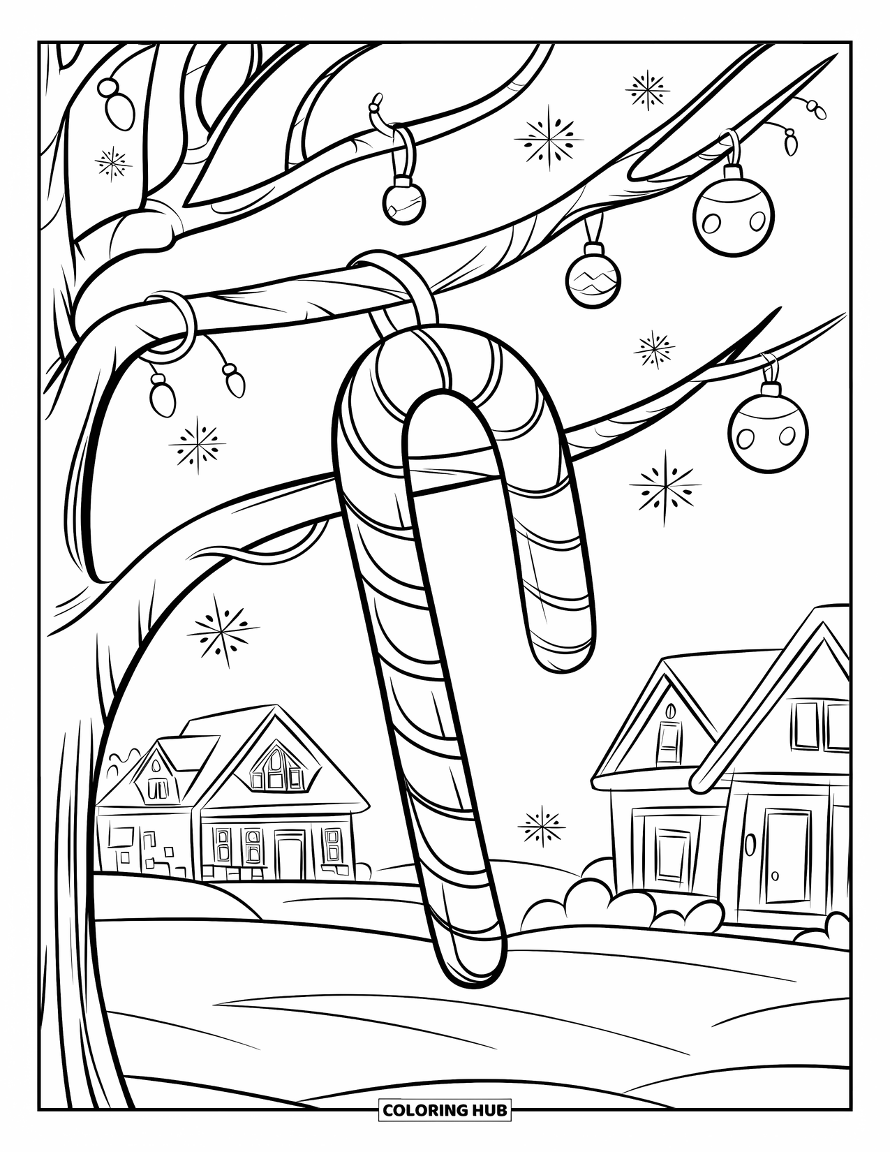 105+ Candy Cane Coloring Pages for Kids & Adults (Free Printable PDFs)