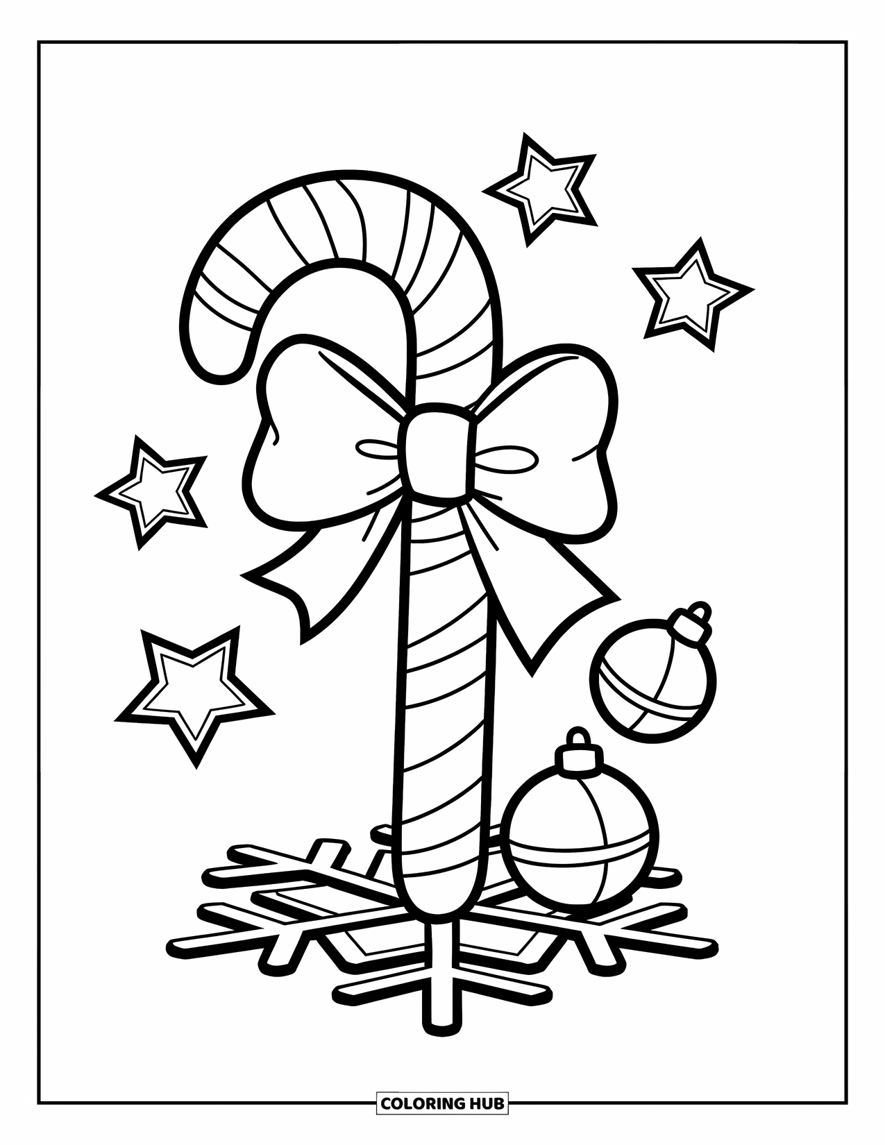105+ Candy Cane Coloring Pages for Kids & Adults (Free Printable PDFs)