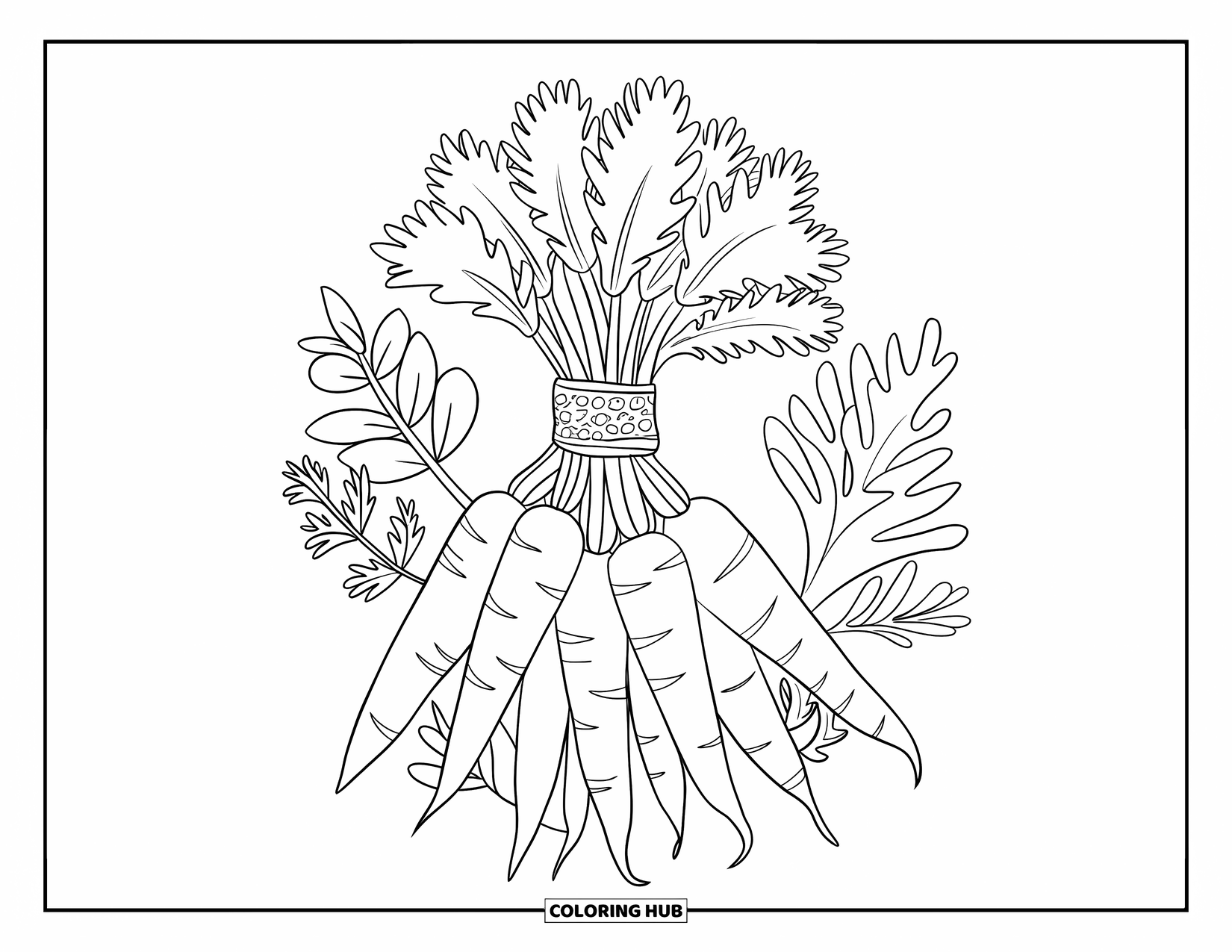 80+ Carrot Coloring Pages for Kids & Adults (Free Printable PDFs)