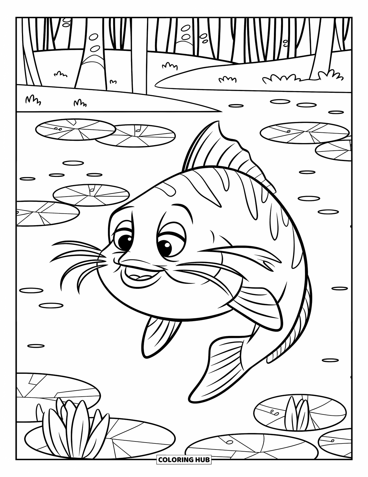 50+ Catfish Coloring Pages for Kids & Adults (Free Printable PDFs)