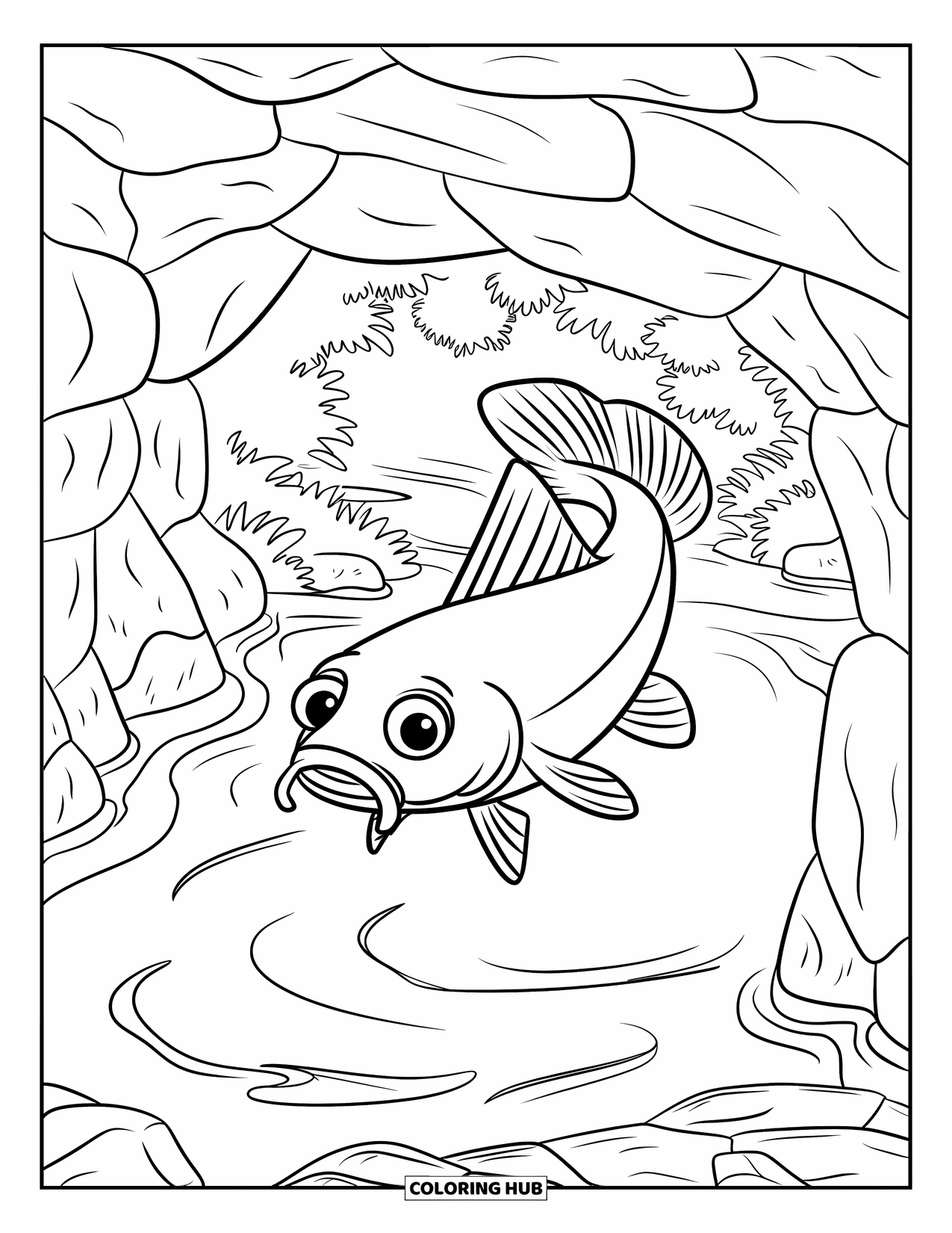 50+ Catfish Coloring Pages for Kids & Adults (Free Printable PDFs)