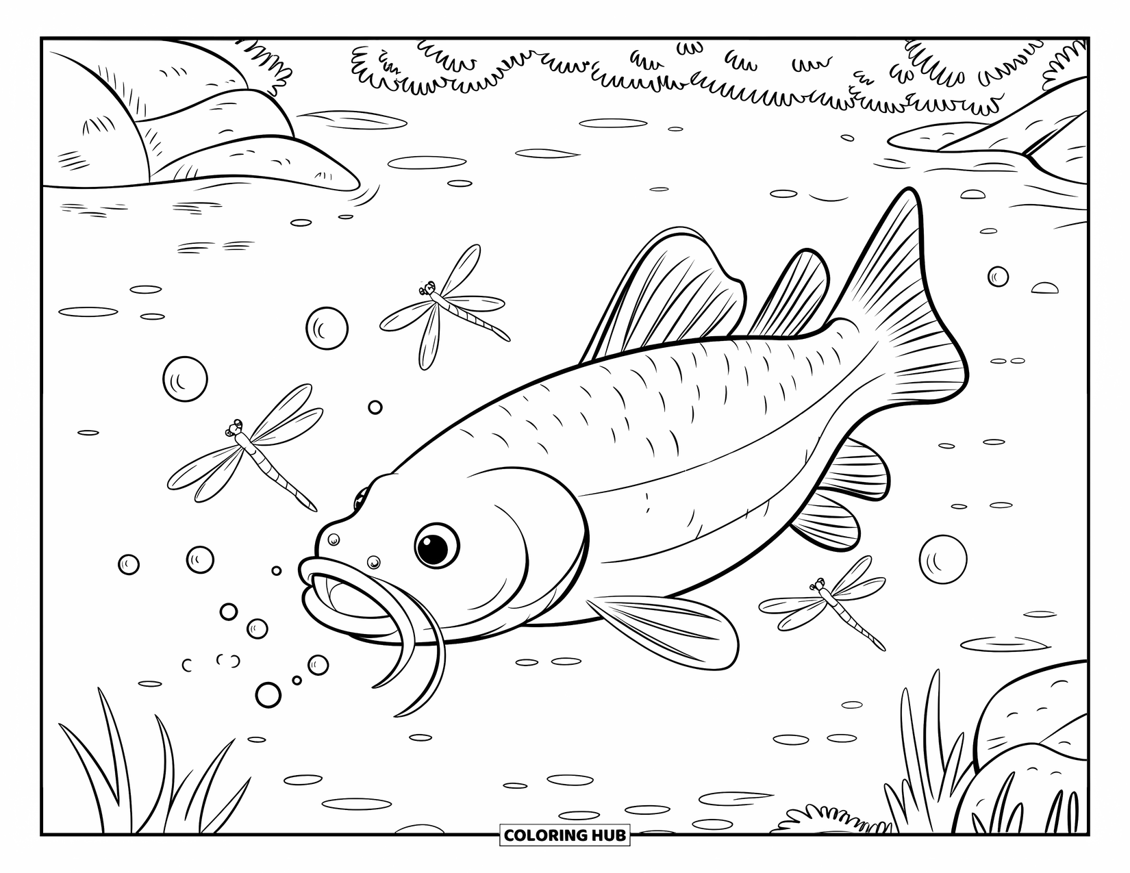 50+ Catfish Coloring Pages for Kids & Adults (Free Printable PDFs)