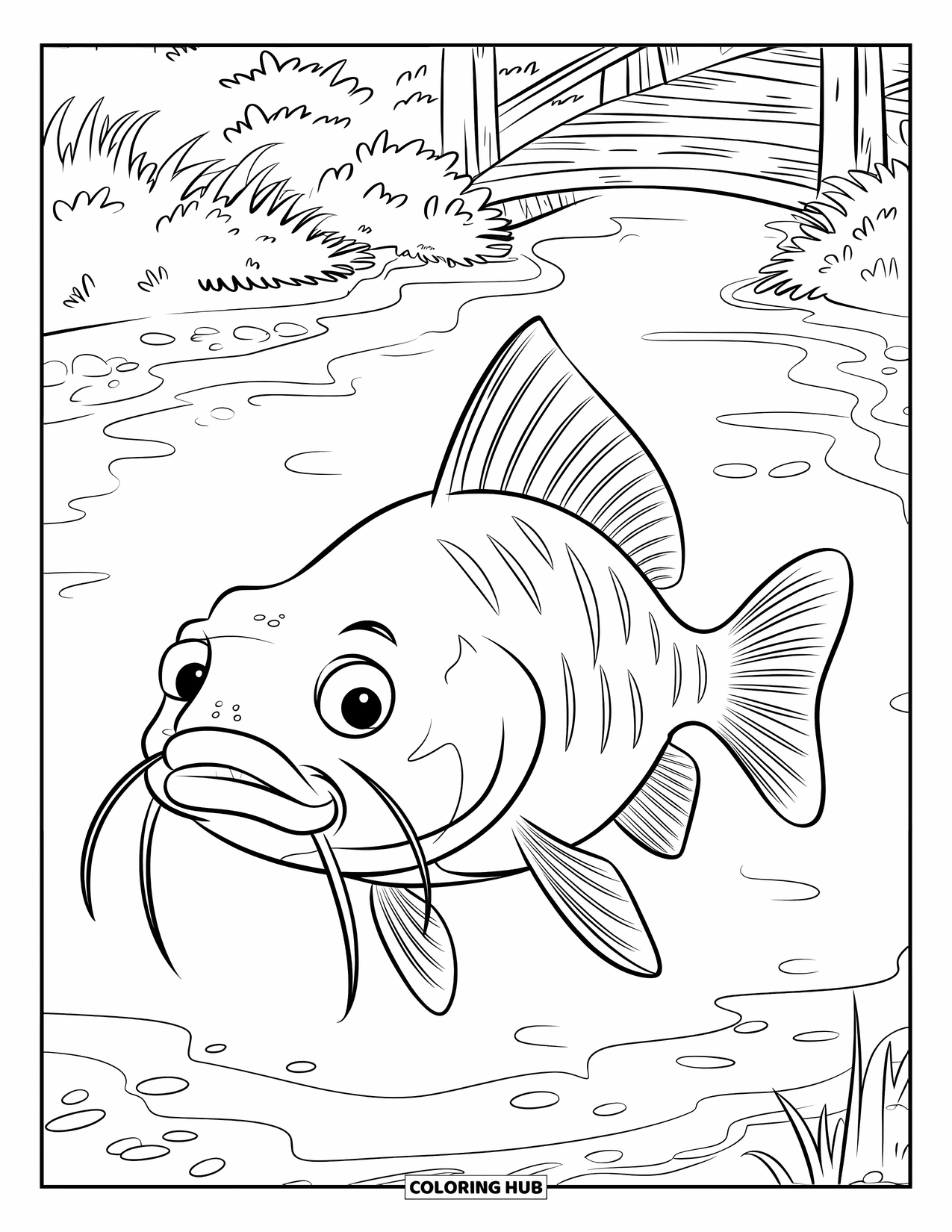 50+ Catfish Coloring Pages for Kids & Adults (Free Printable PDFs)