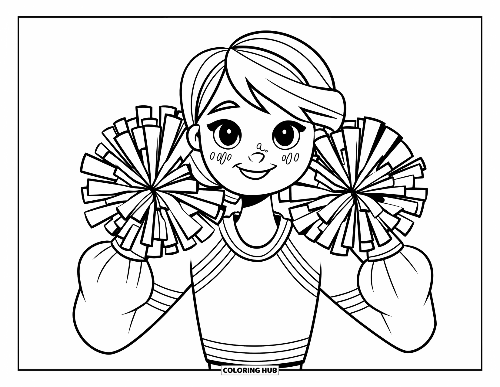 70+ Cheerleader Coloring Pages for Kids & Adults (Free Printable PDFs)