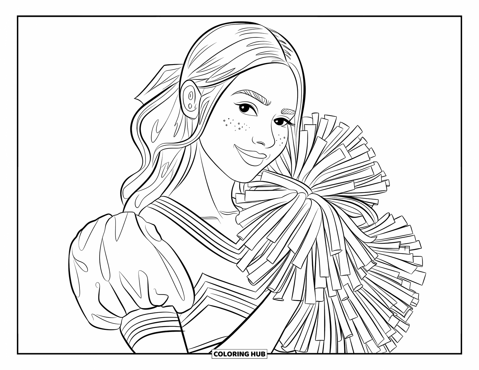 70+ Cheerleader Coloring Pages for Kids & Adults (Free Printable PDFs)