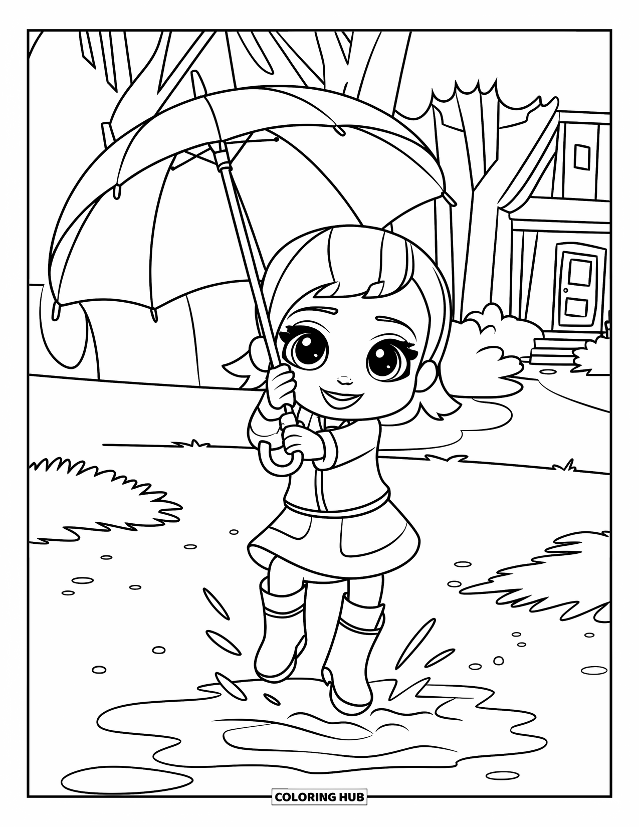 55+ Chibi Girl Coloring Pages for Kids & Adults (Free Printable PDFs)