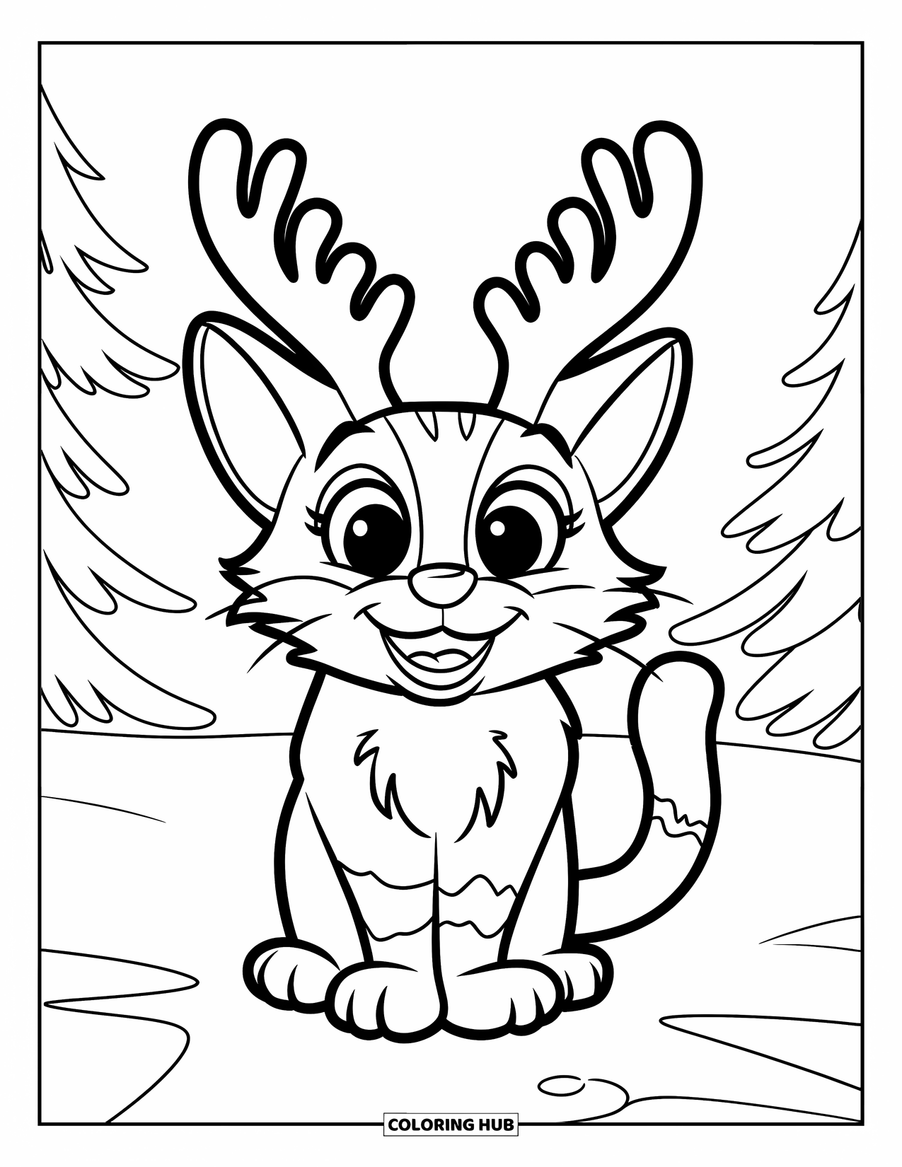 115+ Christmas Cat Coloring Pages for Kids & Adults (Free Printable PDFs)