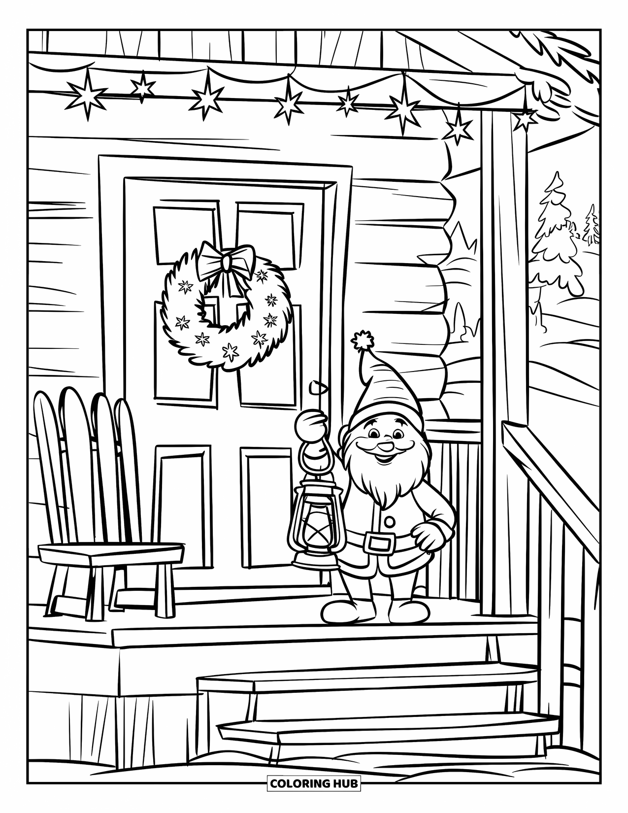 105+ Christmas Gnome Coloring Pages for Kids & Adults (Free Printable PDFs)