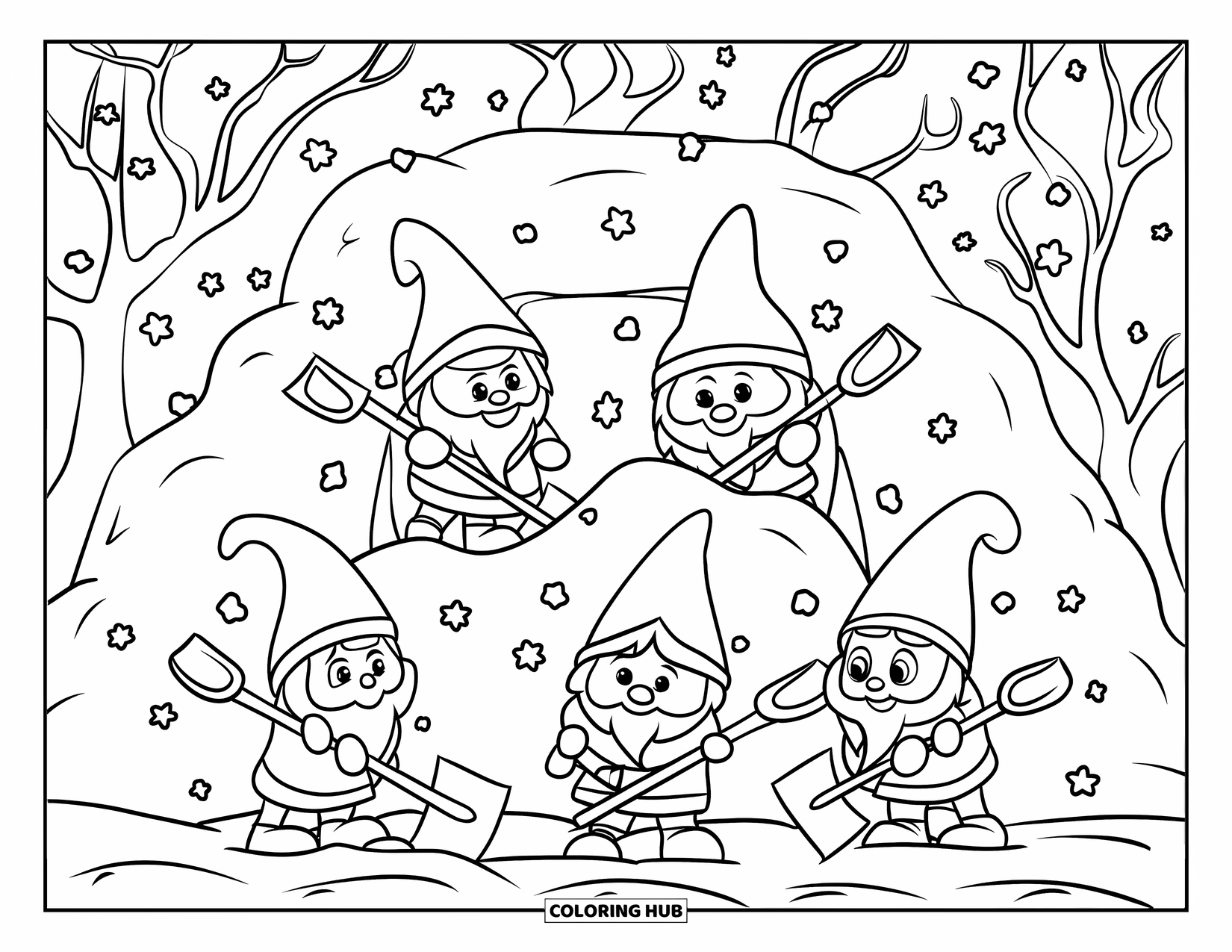 105+ Christmas Gnome Coloring Pages for Kids & Adults (Free Printable PDFs)