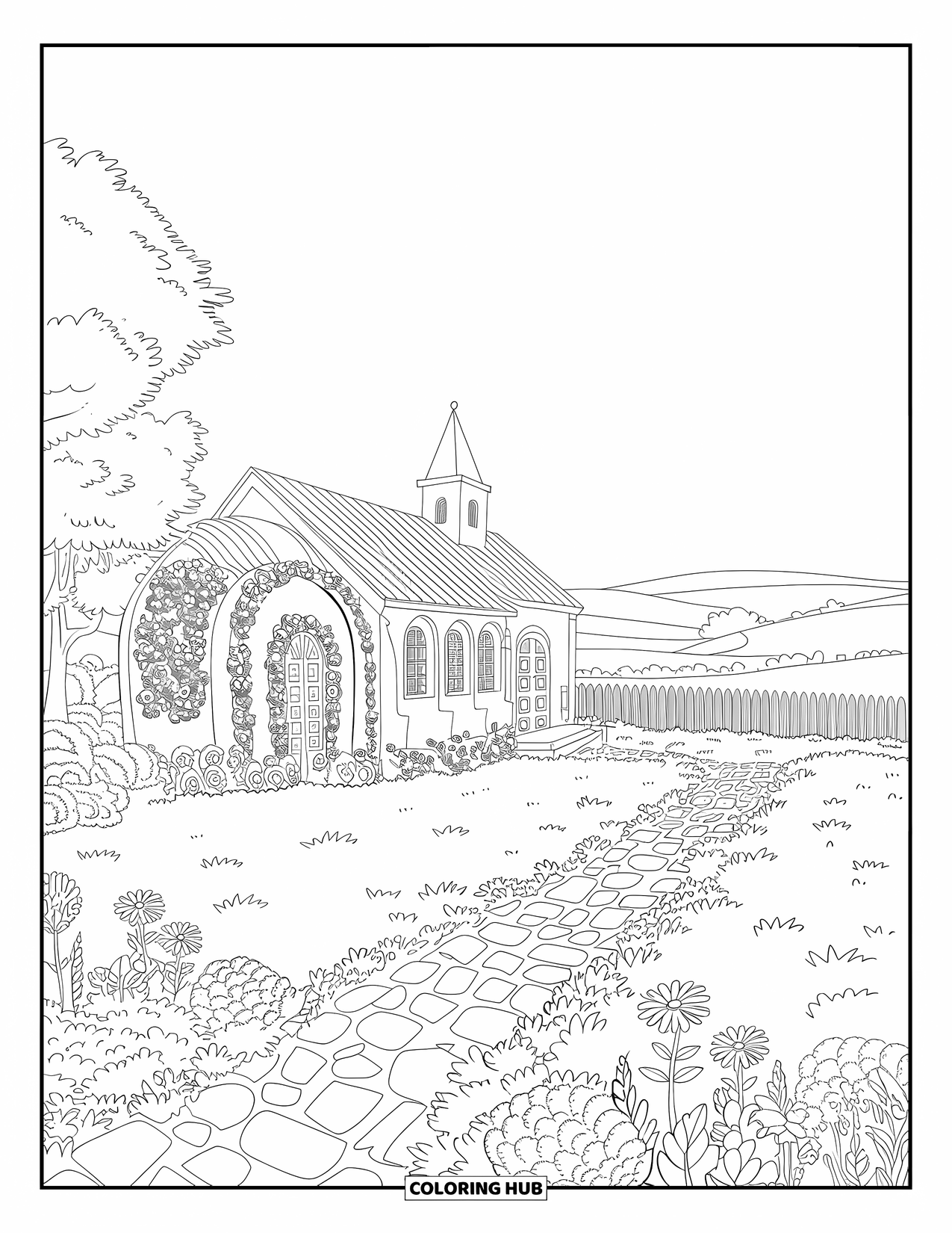 85+ Church Coloring Pages for Kids & Adults (Free Printable PDFs)