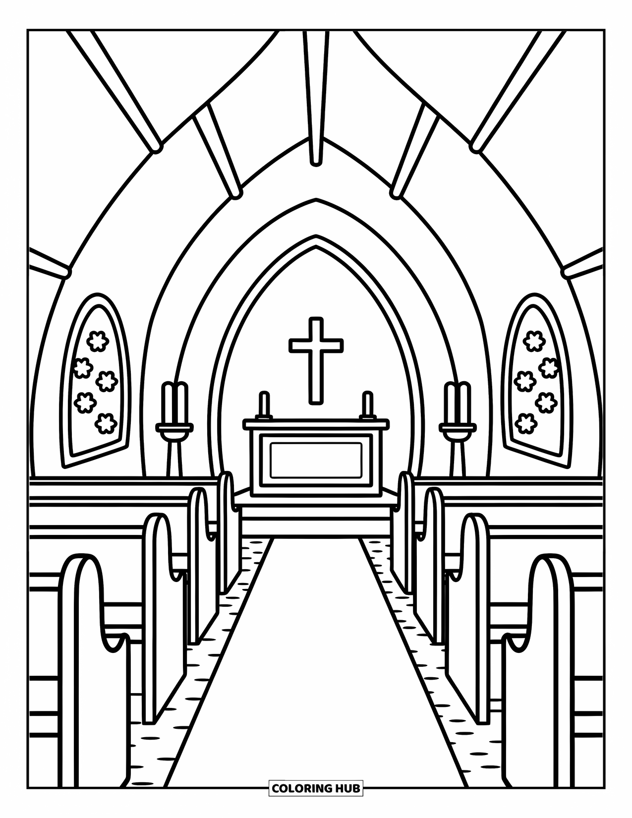 85+ Church Coloring Pages for Kids & Adults (Free Printable PDFs)