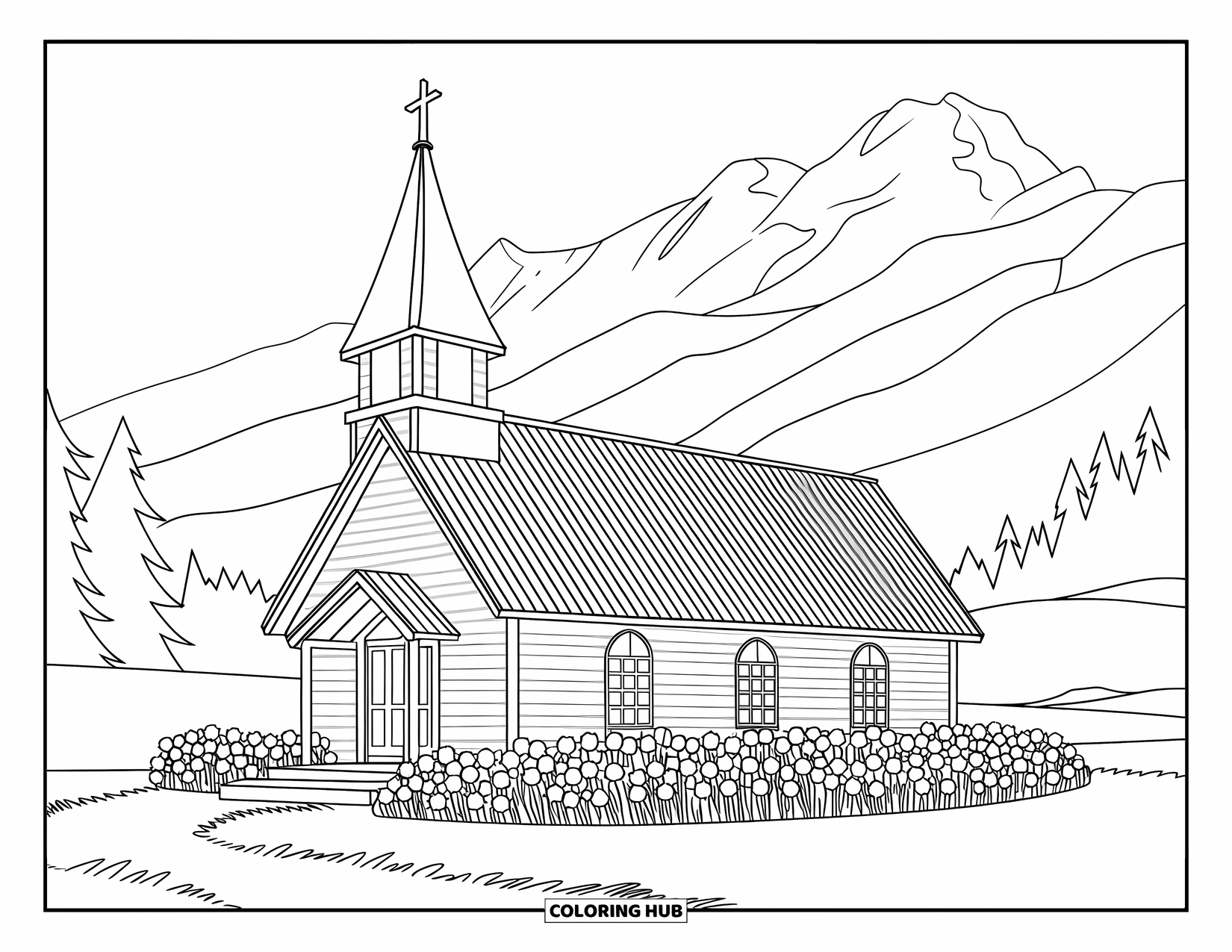85+ Church Coloring Pages for Kids & Adults (Free Printable PDFs)