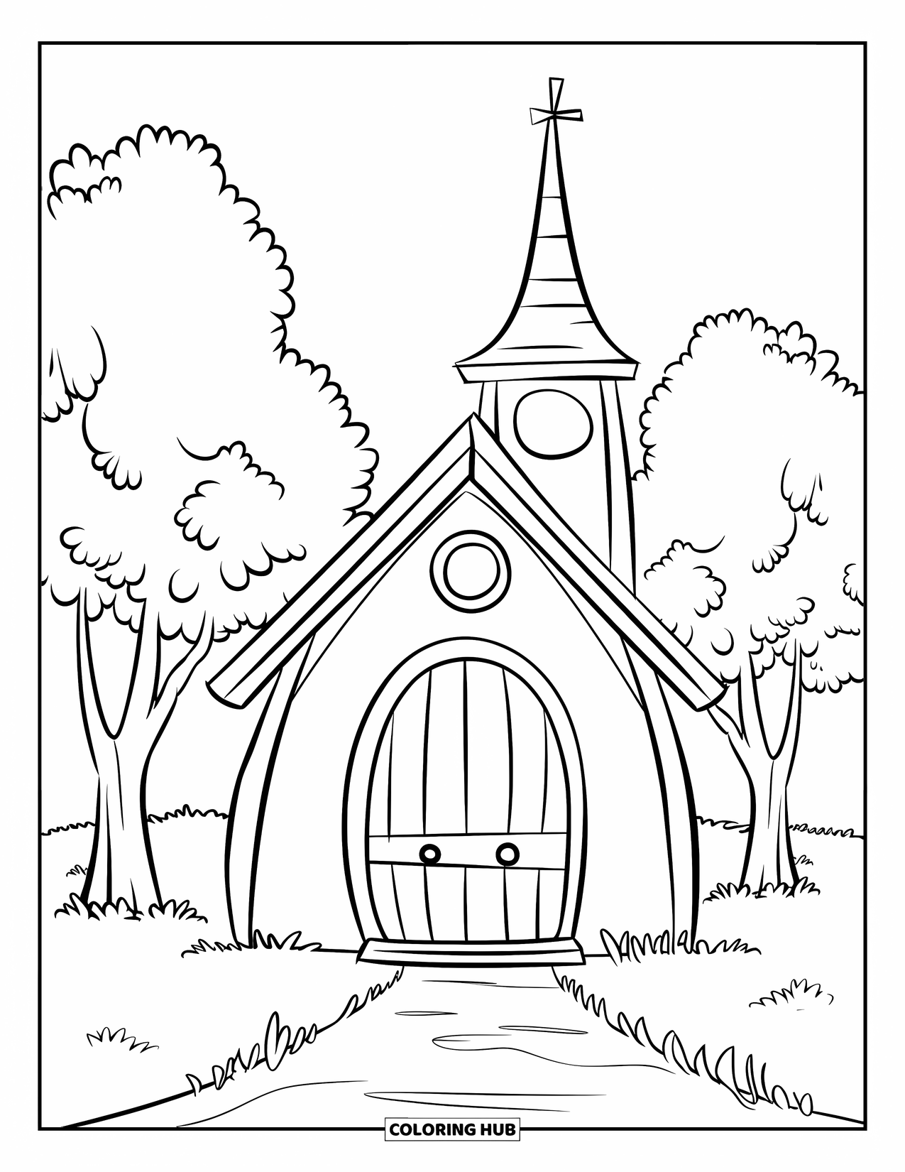 85+ Church Coloring Pages for Kids & Adults (Free Printable PDFs)