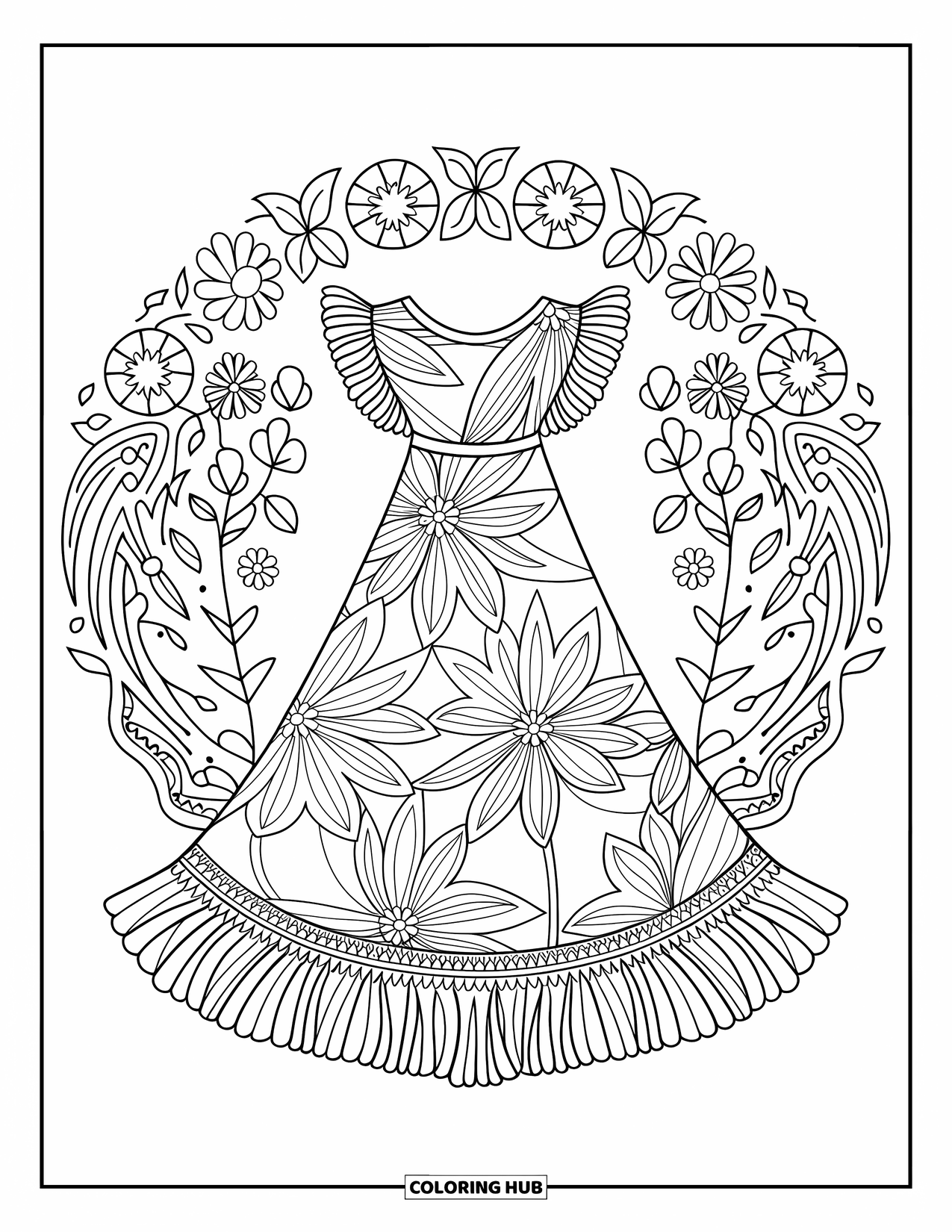 70+ Clothes Coloring Pages for Kids & Adults (Free Printable PDFs)