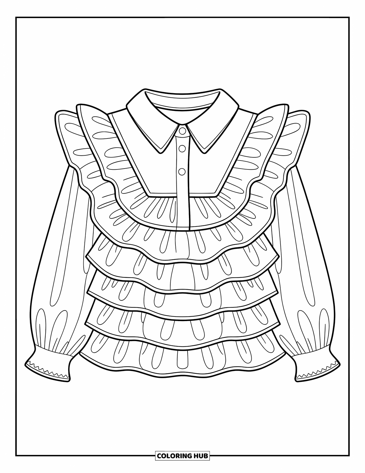 70+ Clothes Coloring Pages for Kids & Adults (Free Printable PDFs)