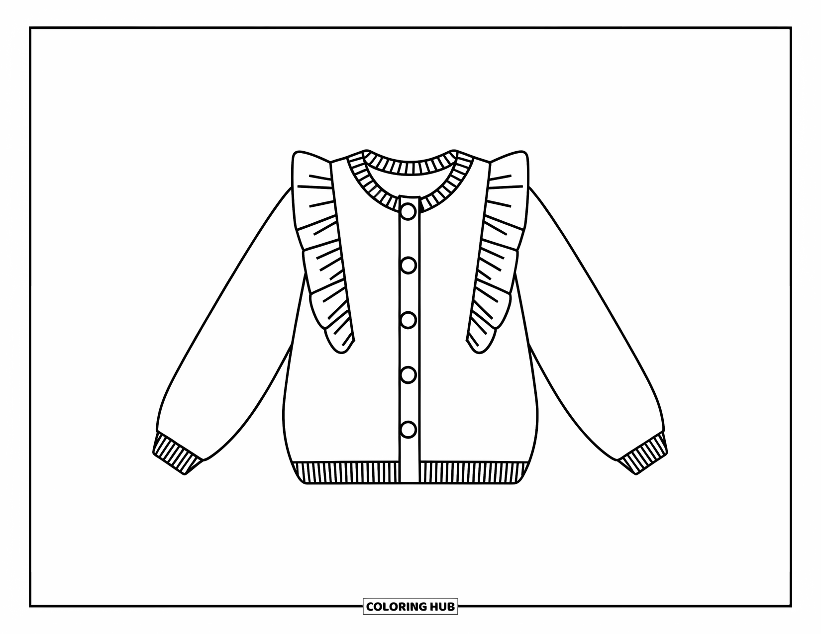 70+ Clothes Coloring Pages for Kids & Adults (Free Printable PDFs)