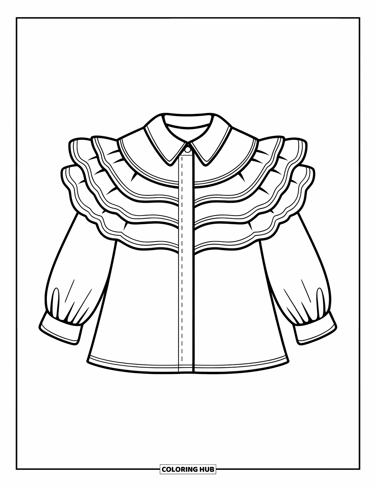 70+ Clothes Coloring Pages for Kids & Adults (Free Printable PDFs)